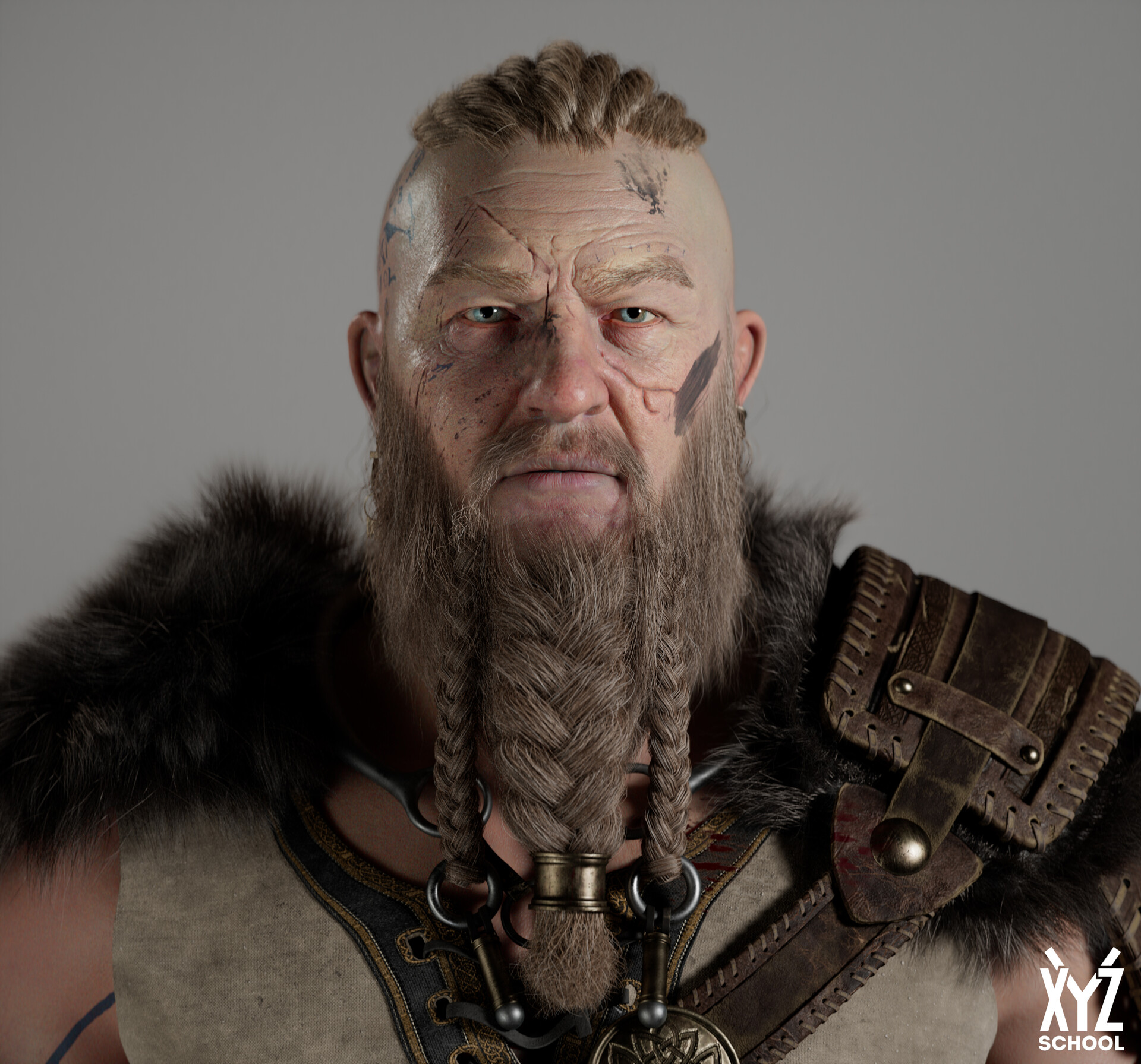 ArtStation - Viking - cinematic character creation course for XYZ School