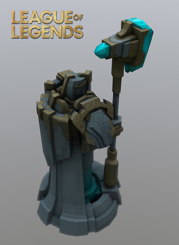 ArtStation - Summoners Rift Turrets, Fountain statue & Inhibitors ...