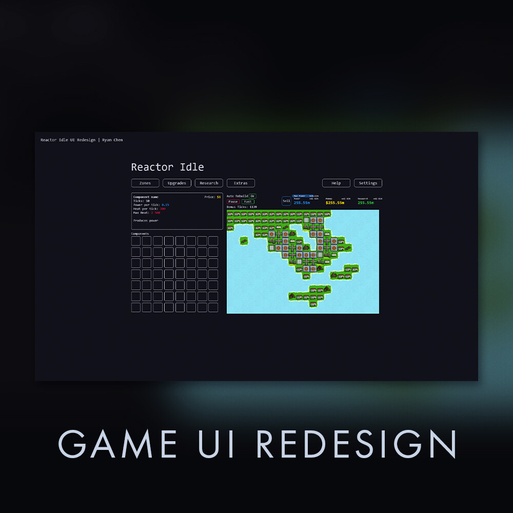 ArtStation - Reactor Idle UI Redesign (Fan Made)