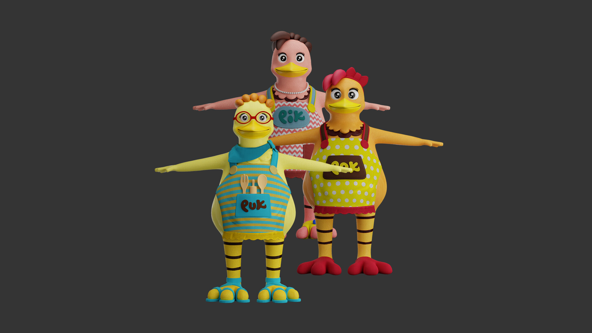 ArtStation - Maskot Mie Telur Cap 3 Ayam