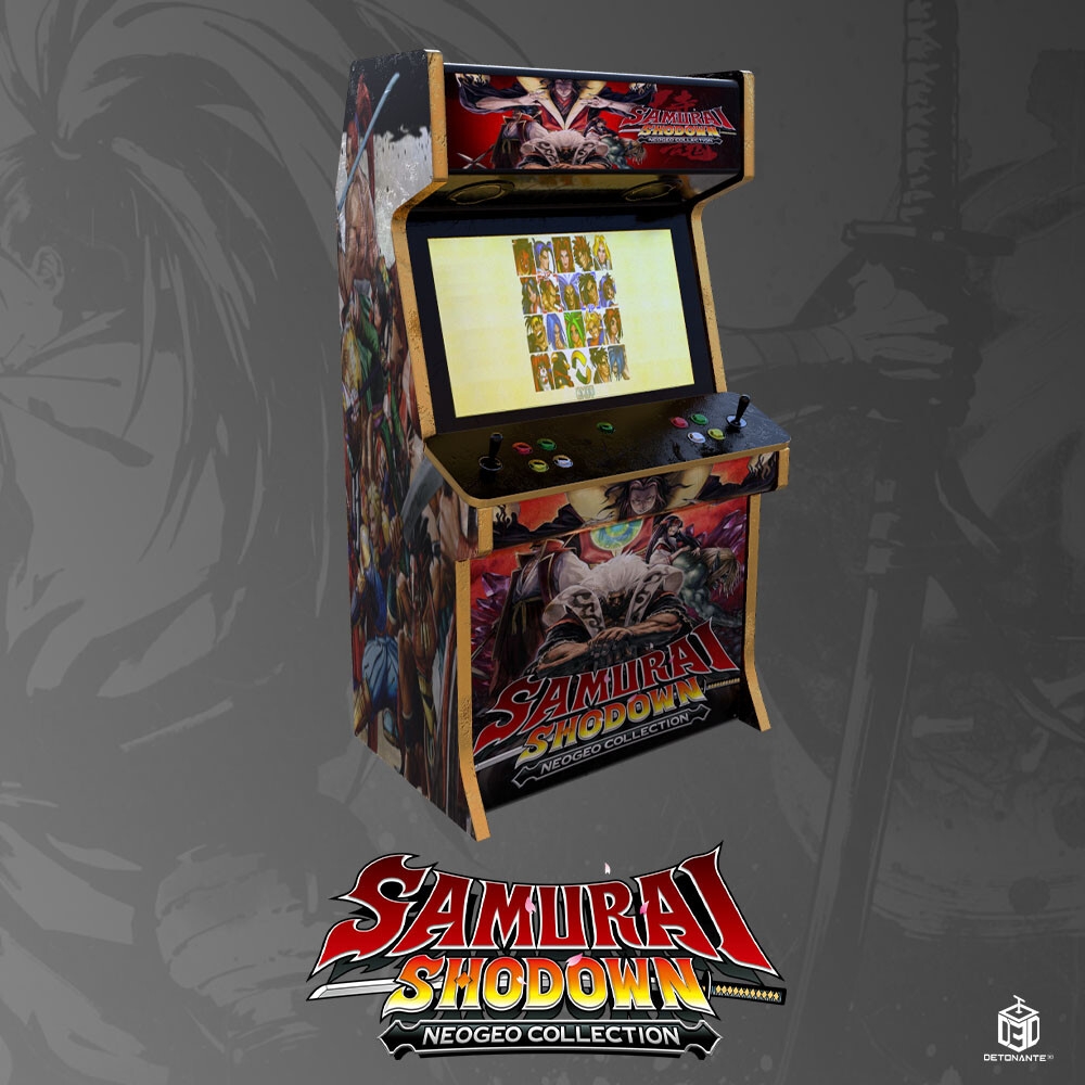 ArtStation - MODELADO MAQUINA ARCADE Maquina De Samurai 4