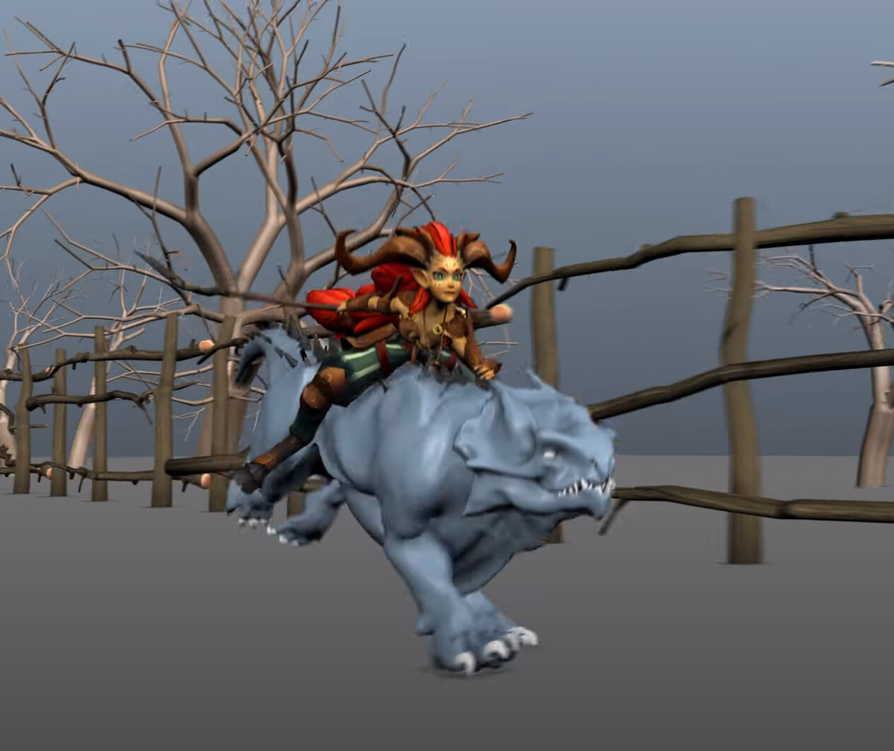 ArtStation - Fawn and monster attack animation