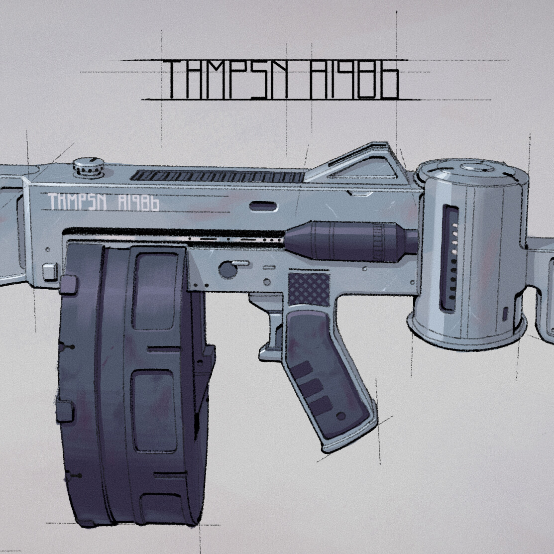 ArtStation - Thompson submachine gun A1986