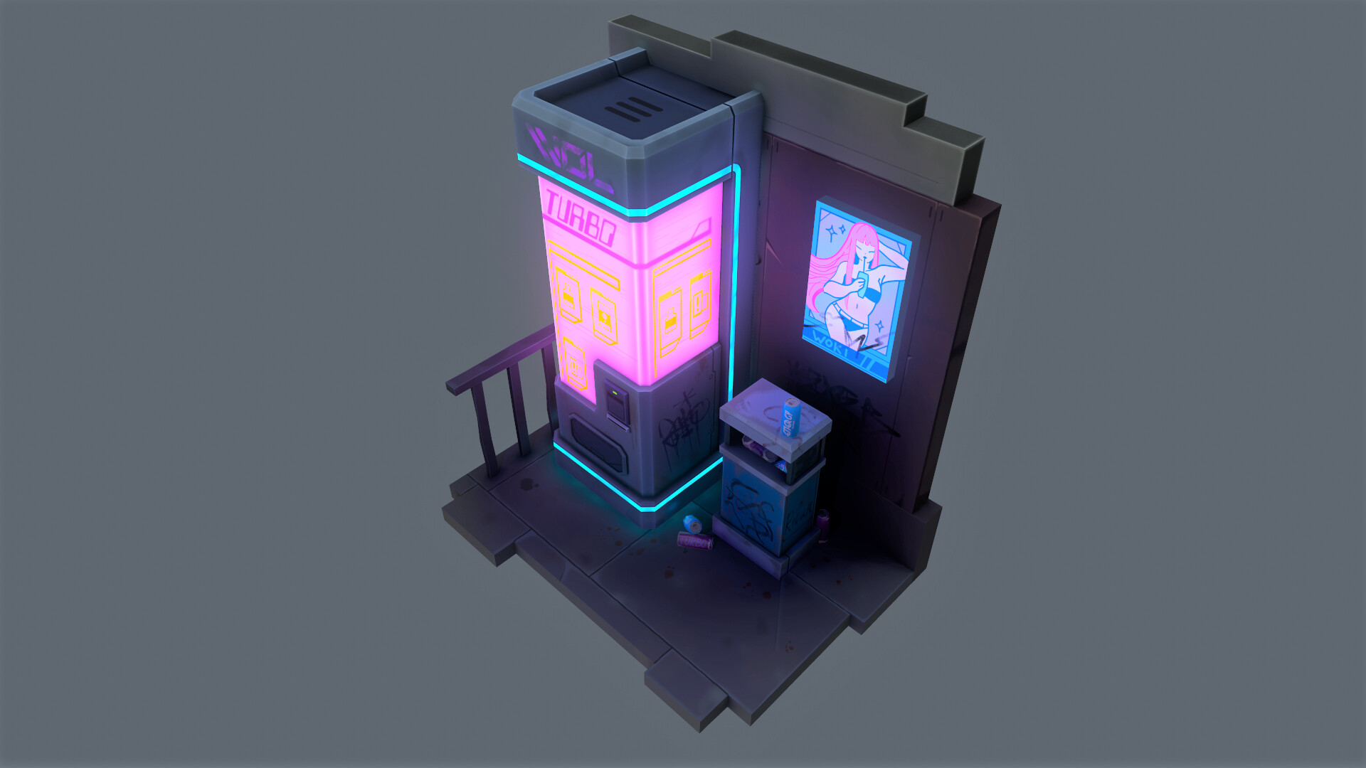 ArtStation - Cyberpunk Vending Machine
