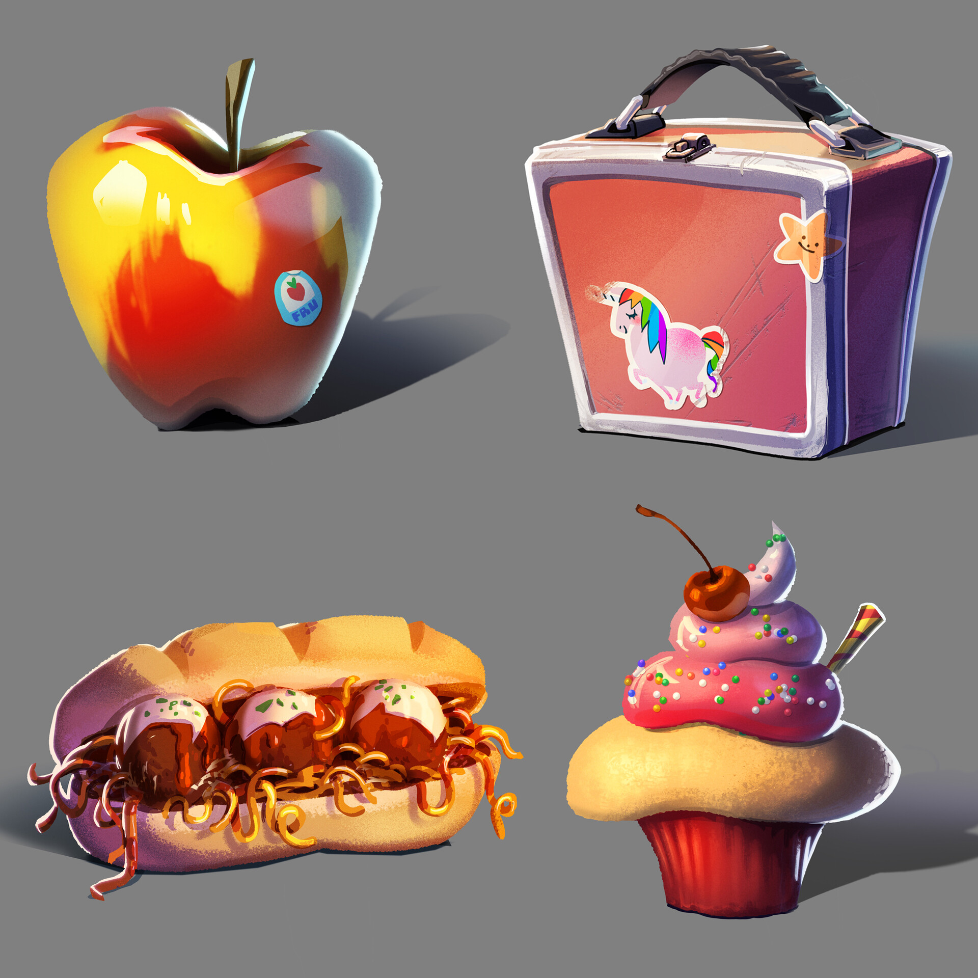 ArtStation - Kids' Lunch Props
