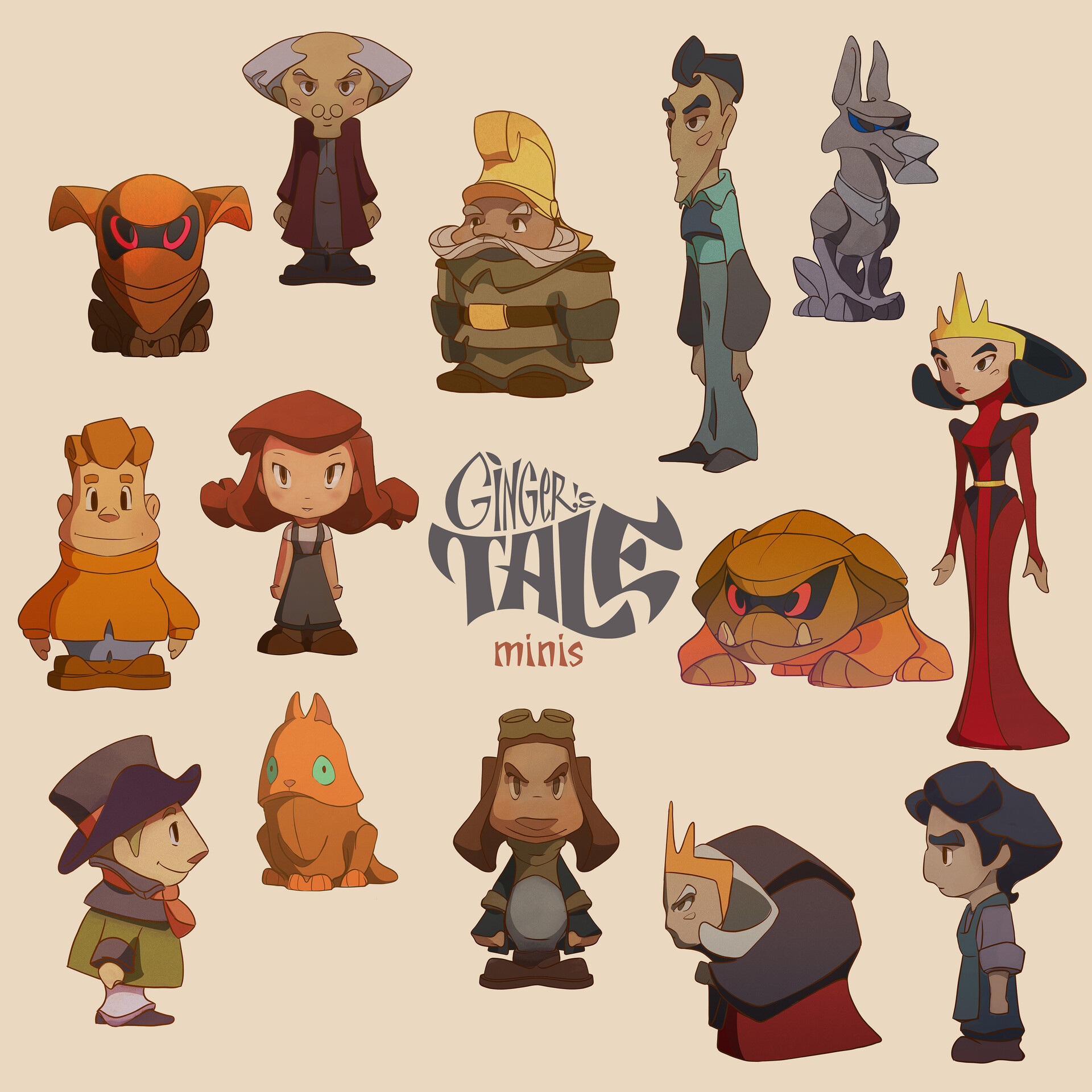 ArtStation - Ginger's tale MINI CHARACTERS