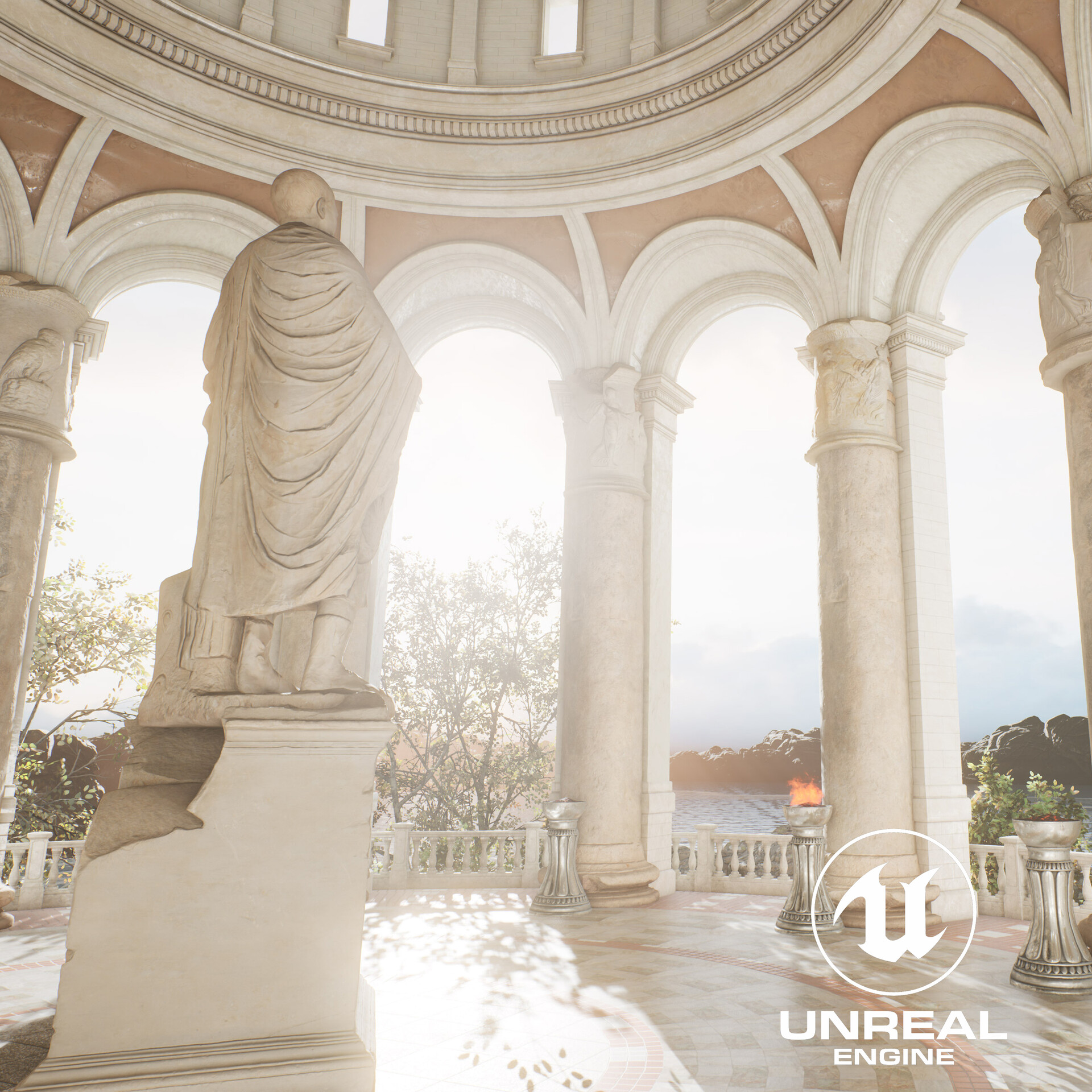 ArtStation - Relighting of Unreal Spatial Audio Temple Remastered with ...