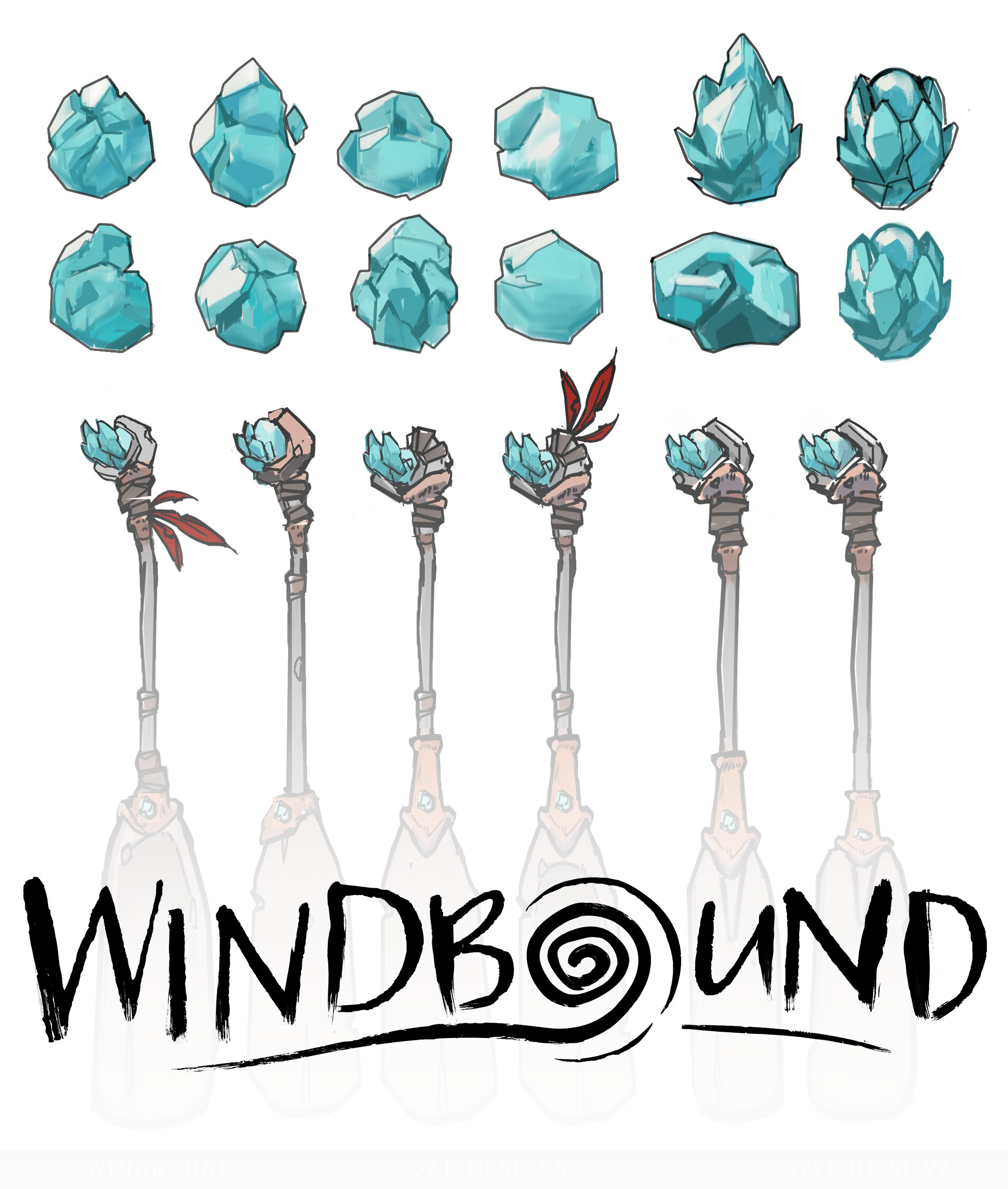 Kyle De Silva - Windbound Concept Art - Oar Designs