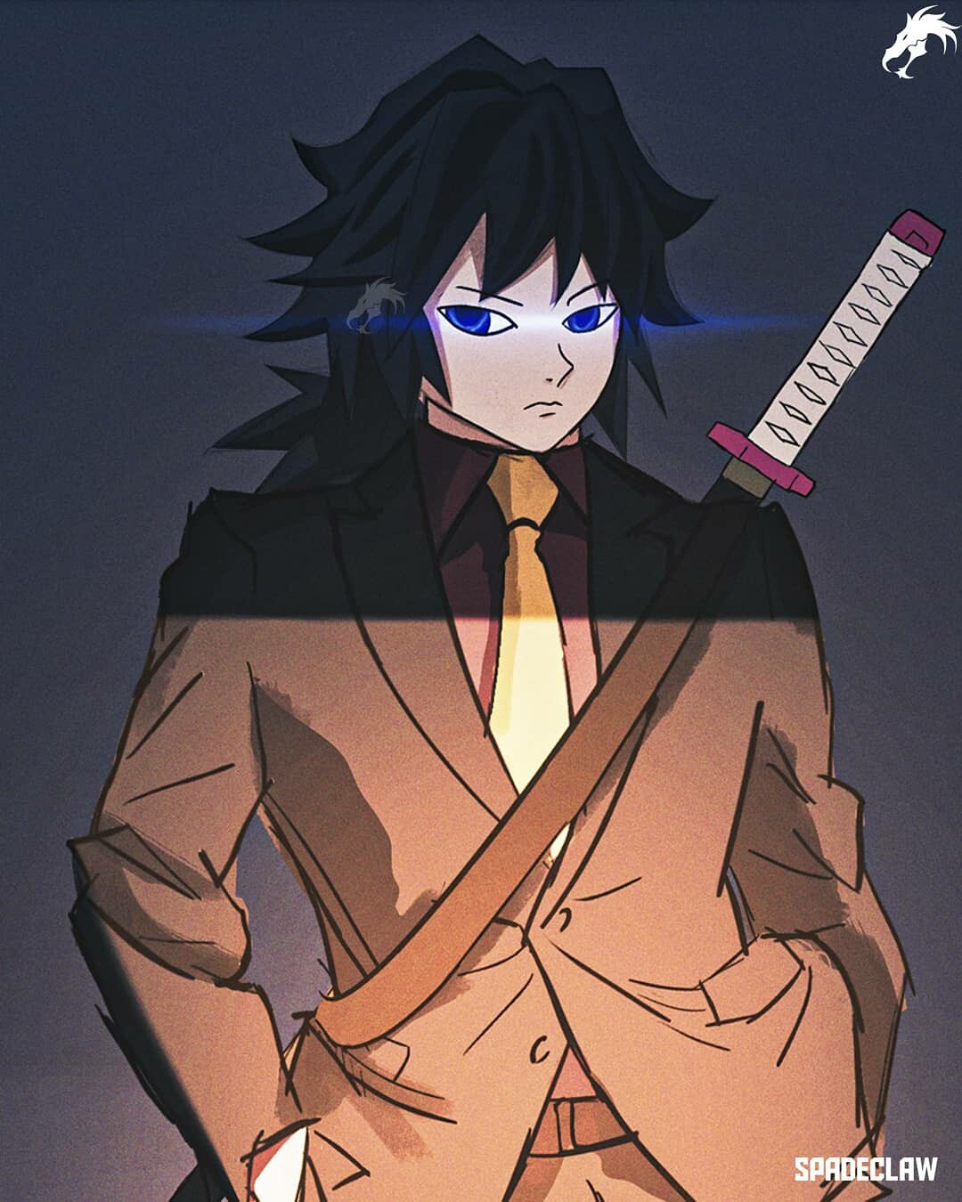 ArtStation - Demon slayers giyuu by spadeclaw