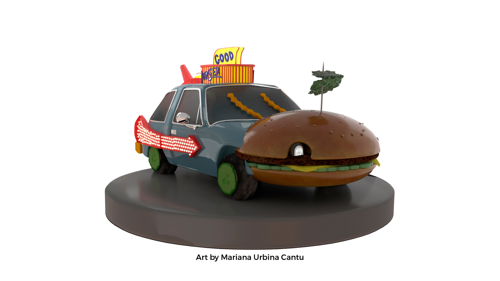 ArtStation - Good Burger Car - Stylized 3D Model