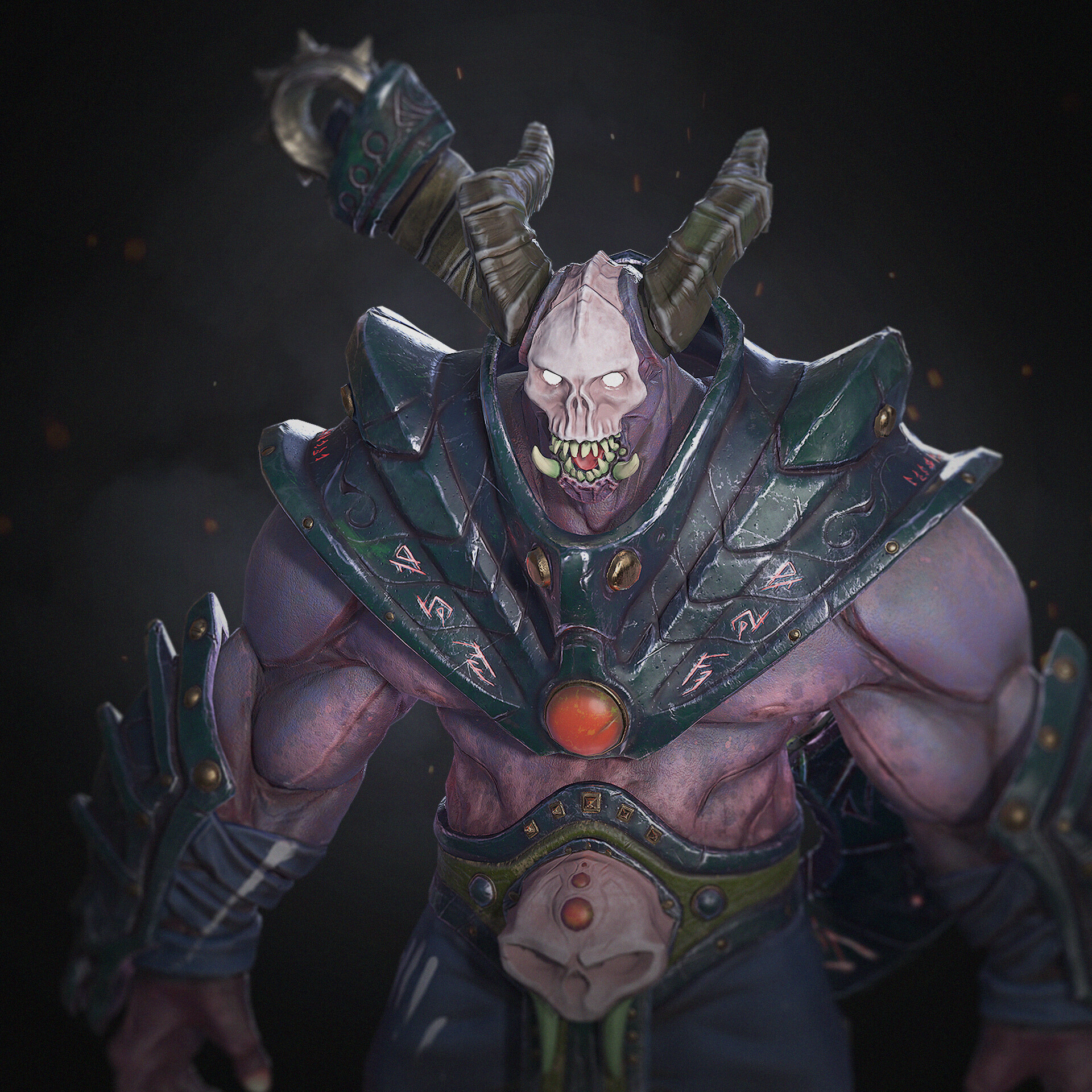 ArtStation - Axe demon: game ready model