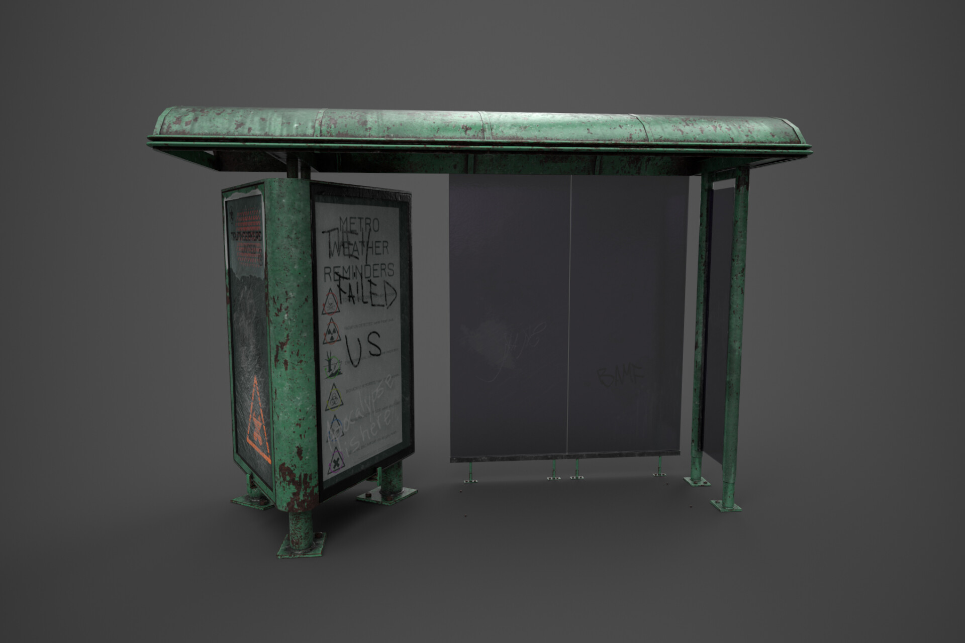 ArtStation - Apocalyptic Bus stop