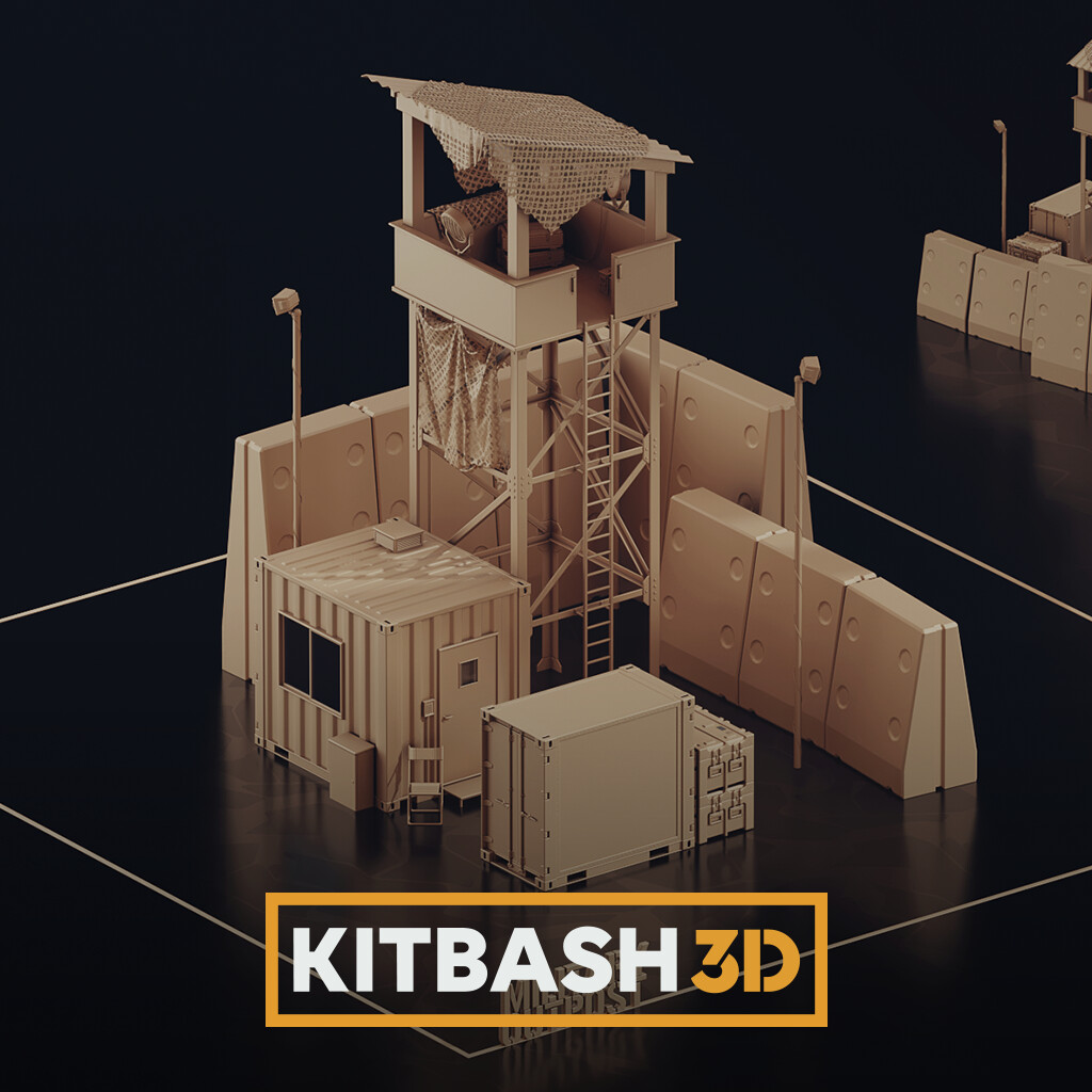 ArtStation - Military Outpost Kitbash3D Set