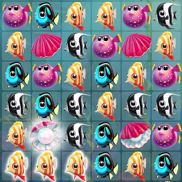 ArtStation - Sea Creatures - Match 3 Game