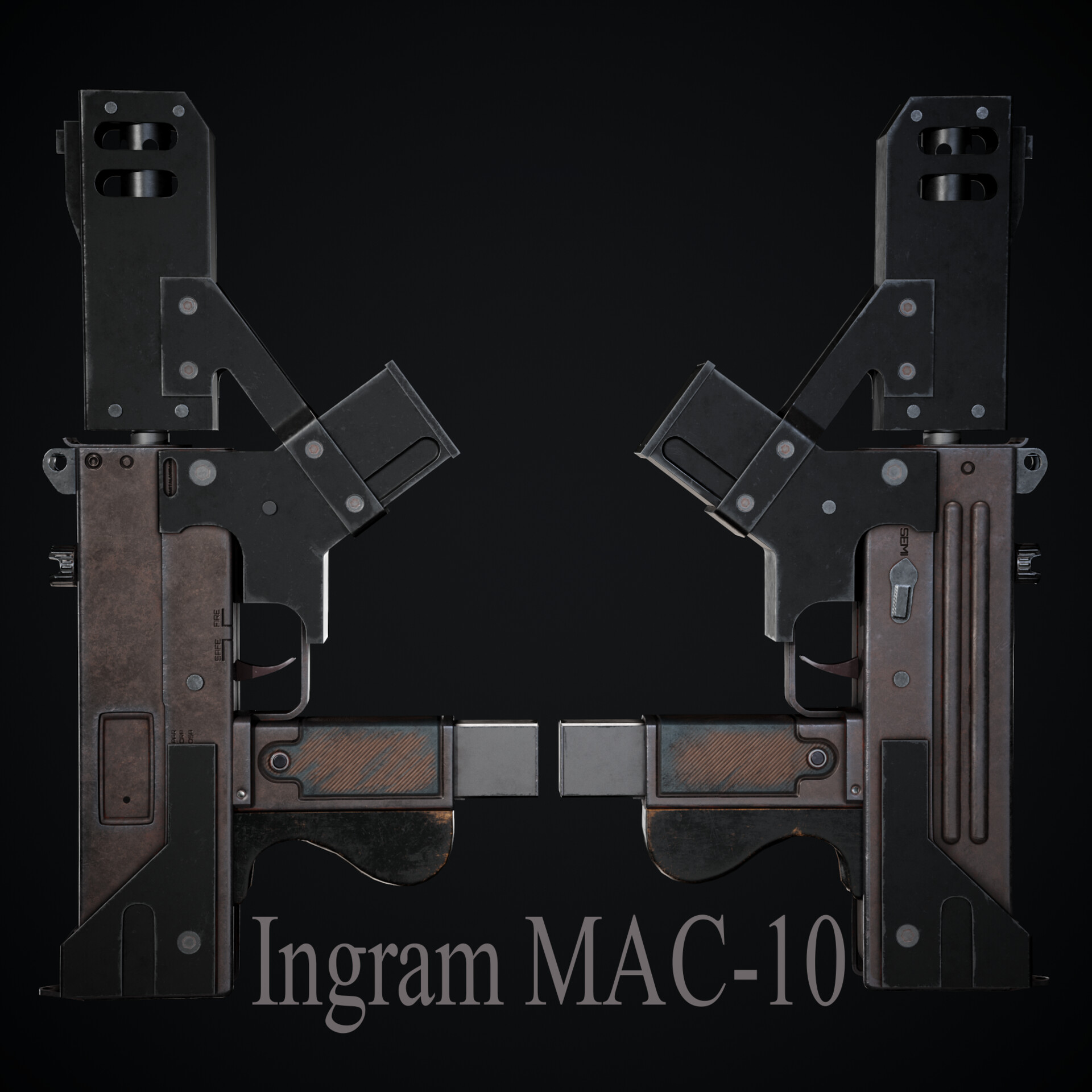 ArtStation - Ingram MAC-10 from the movie Blade 2 ( Modified) Fan art