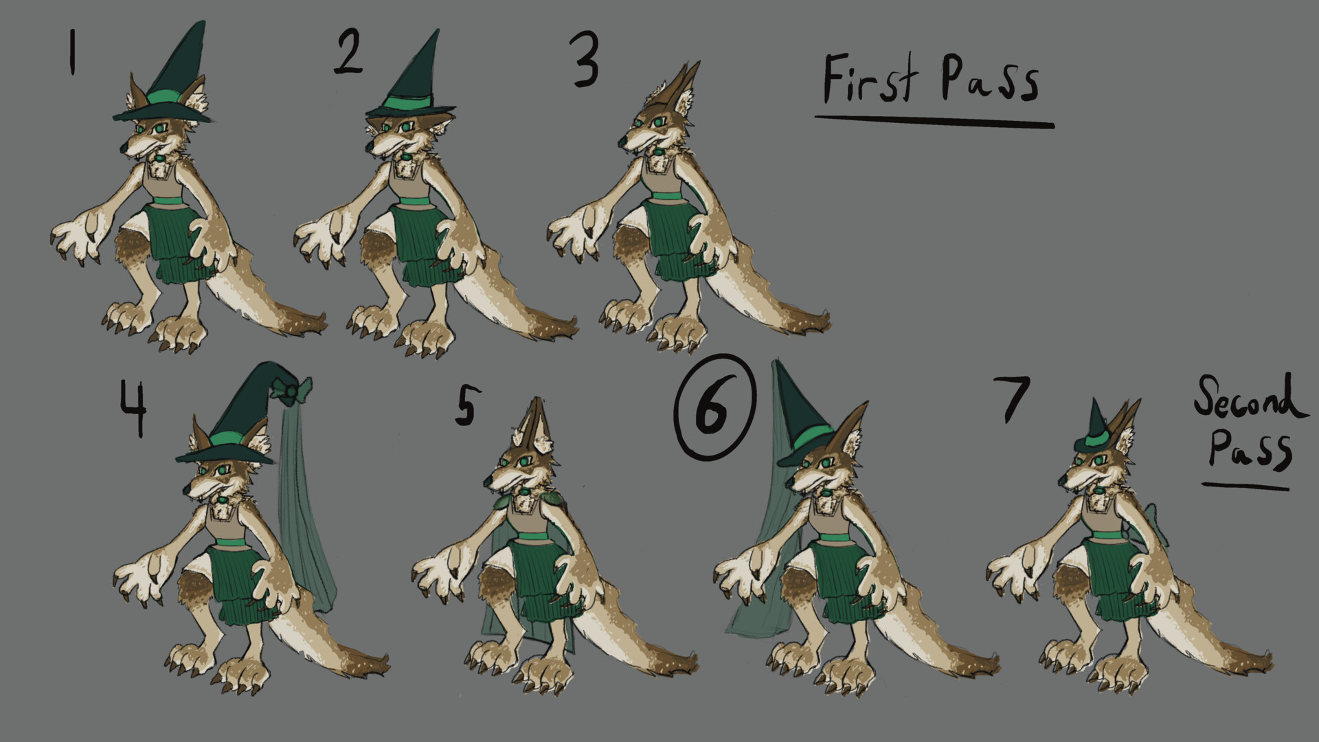 ArtStation - Werewolf/Witch Costume Design Process