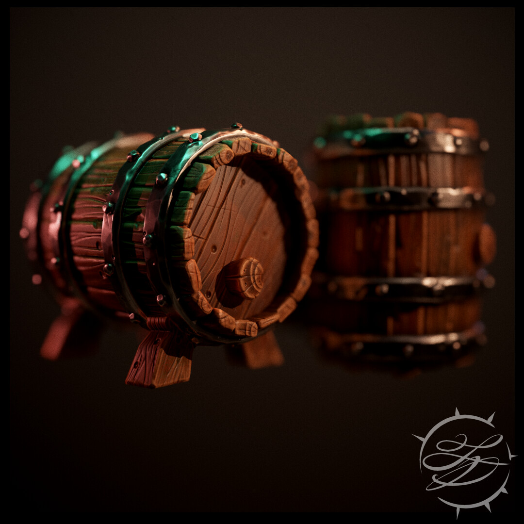 ArtStation - Stylized Barrel Study