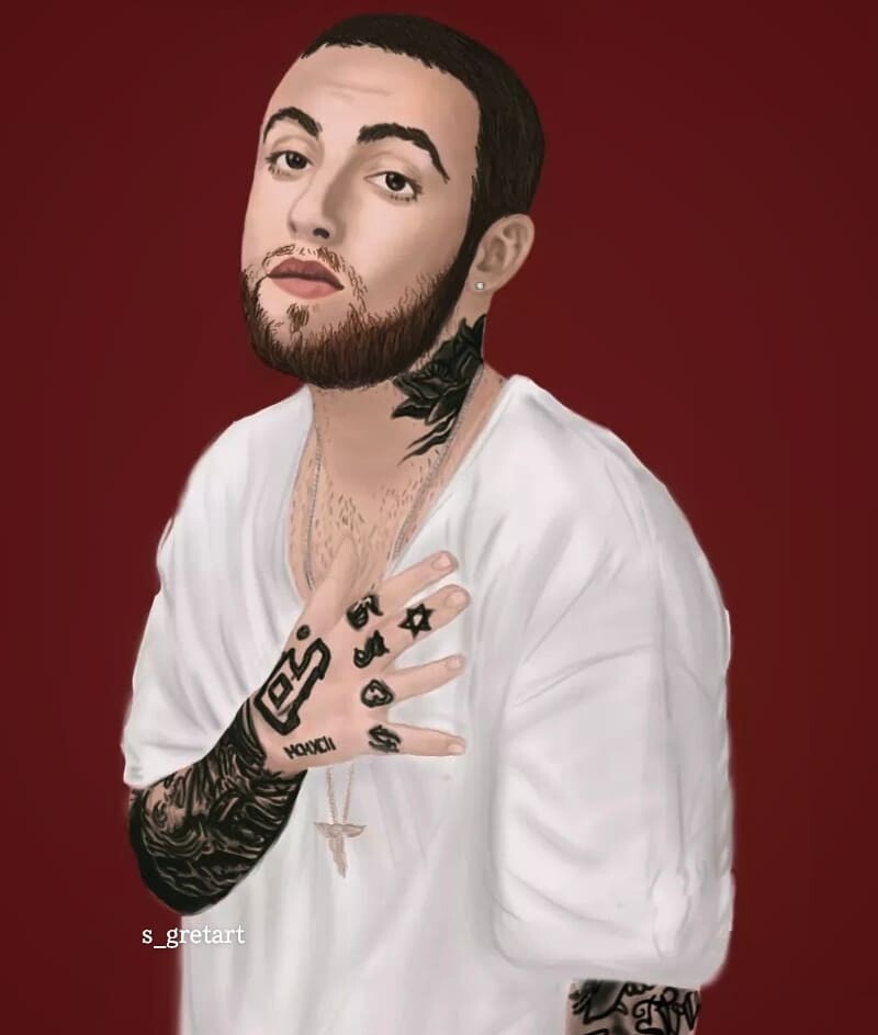 ArtStation - Digital portrait of Rapper Mac Miller