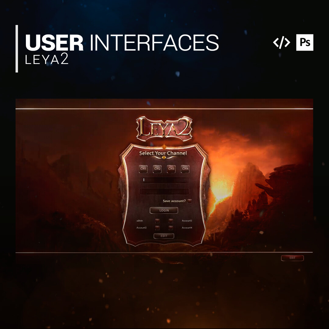 ArtStation - Login, Select, Create and Empire UI Game Leya2