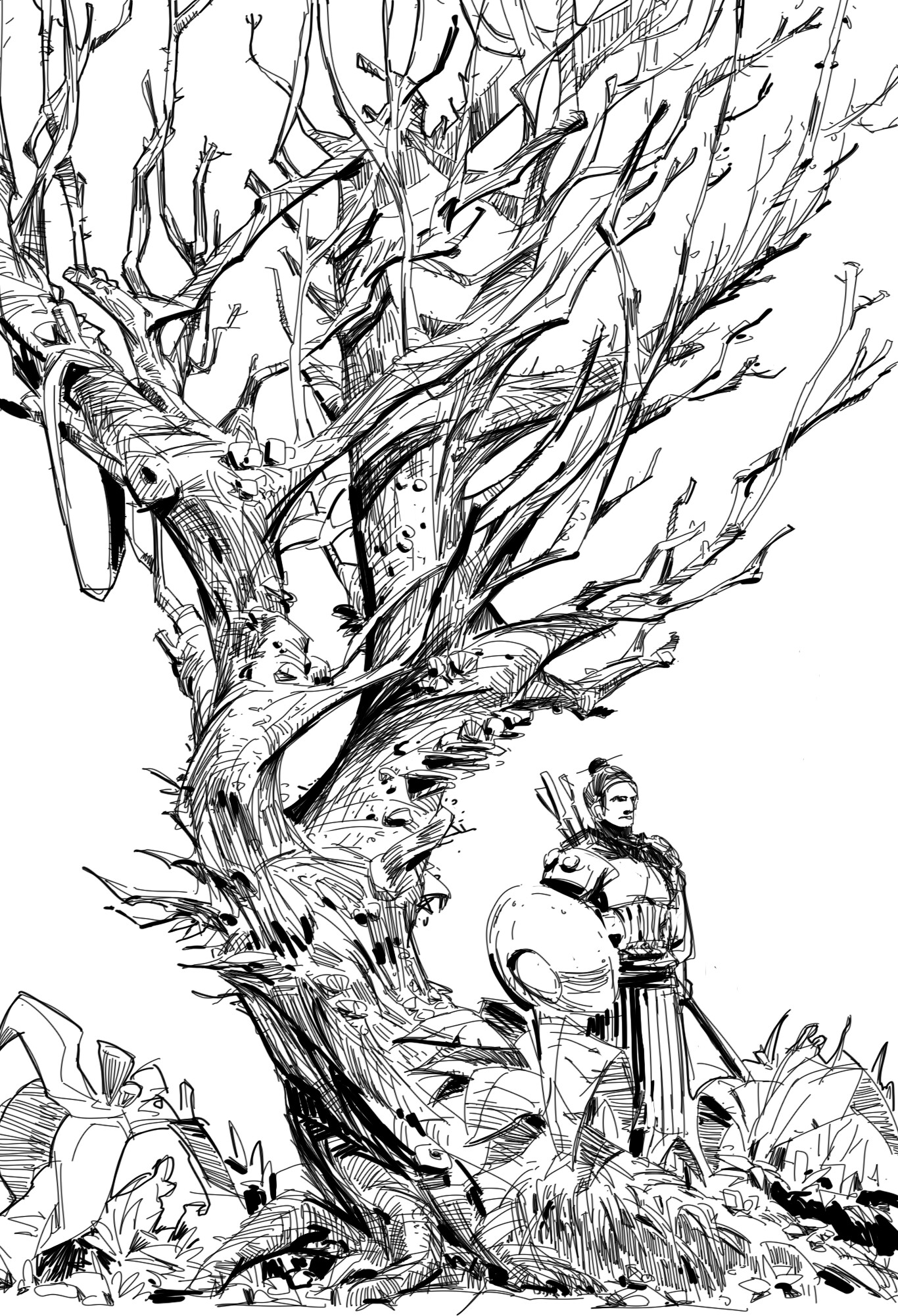ArtStation - A man A tree