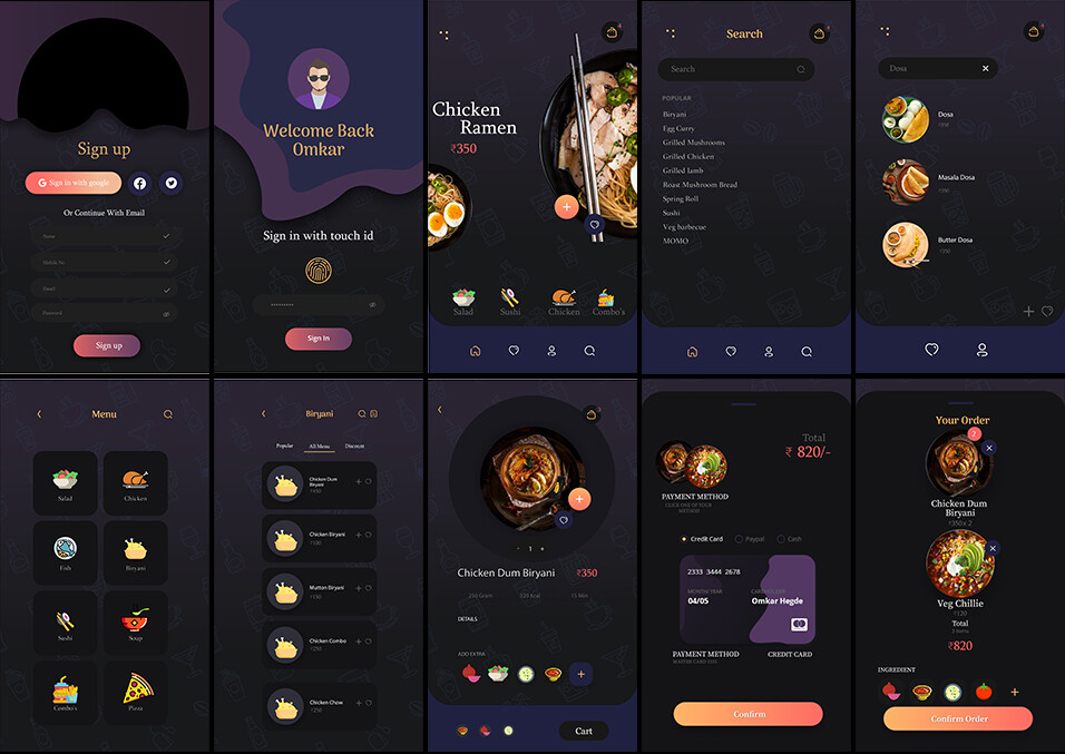 ArtStation - FOOD MOBILE APP UI DESIGN