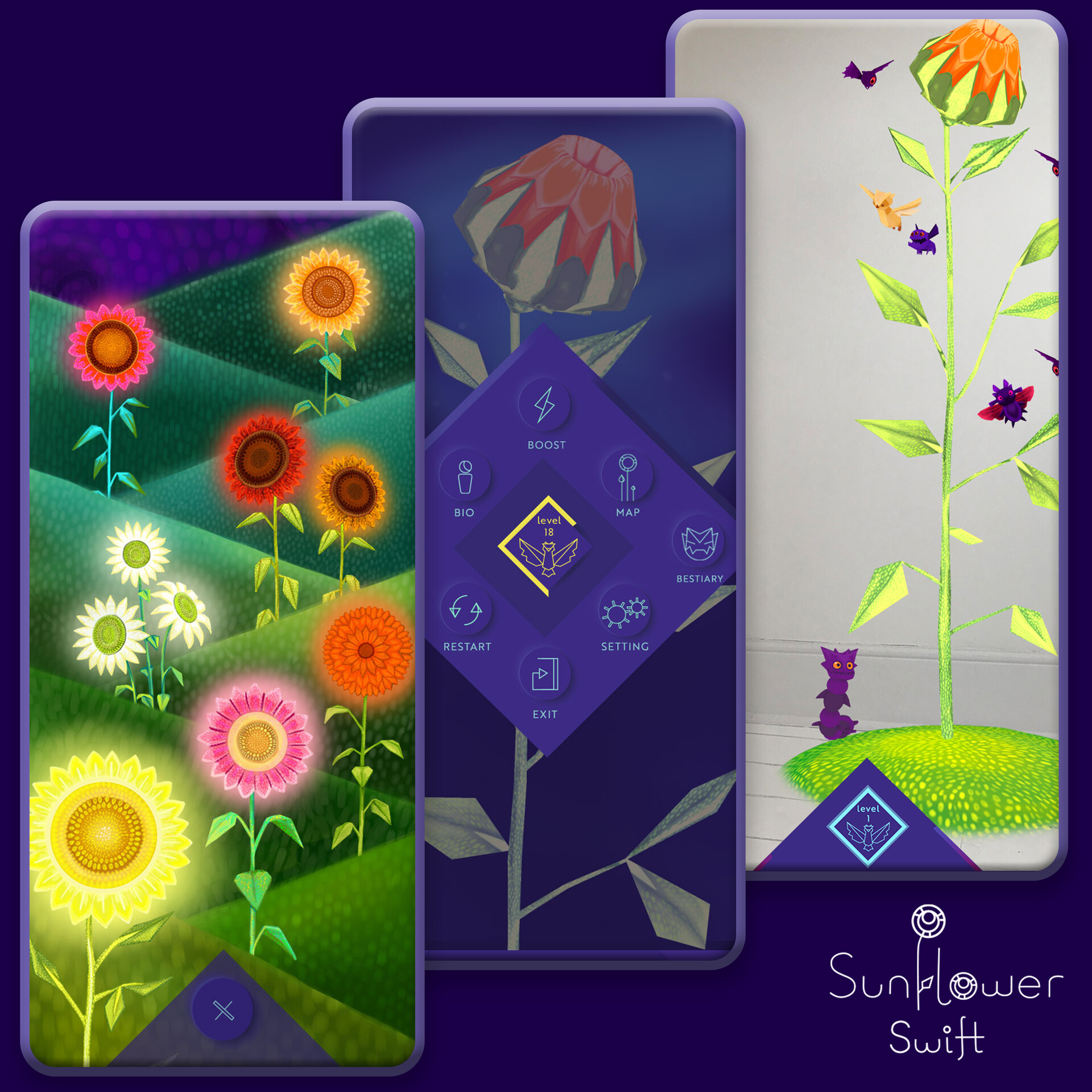 ArtStation - Sunflower Swift UI screens