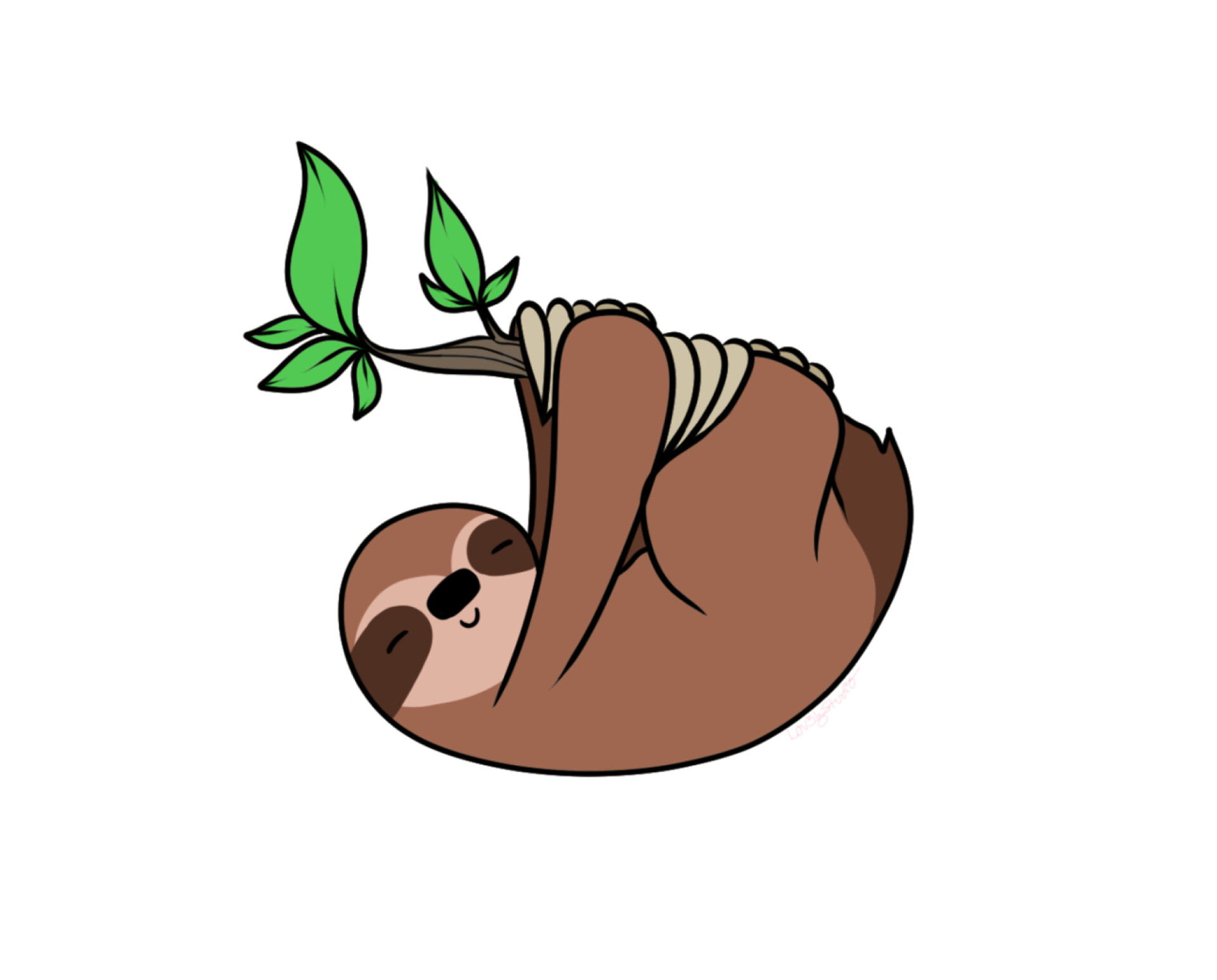 ArtStation - 2d sloth logo /design
