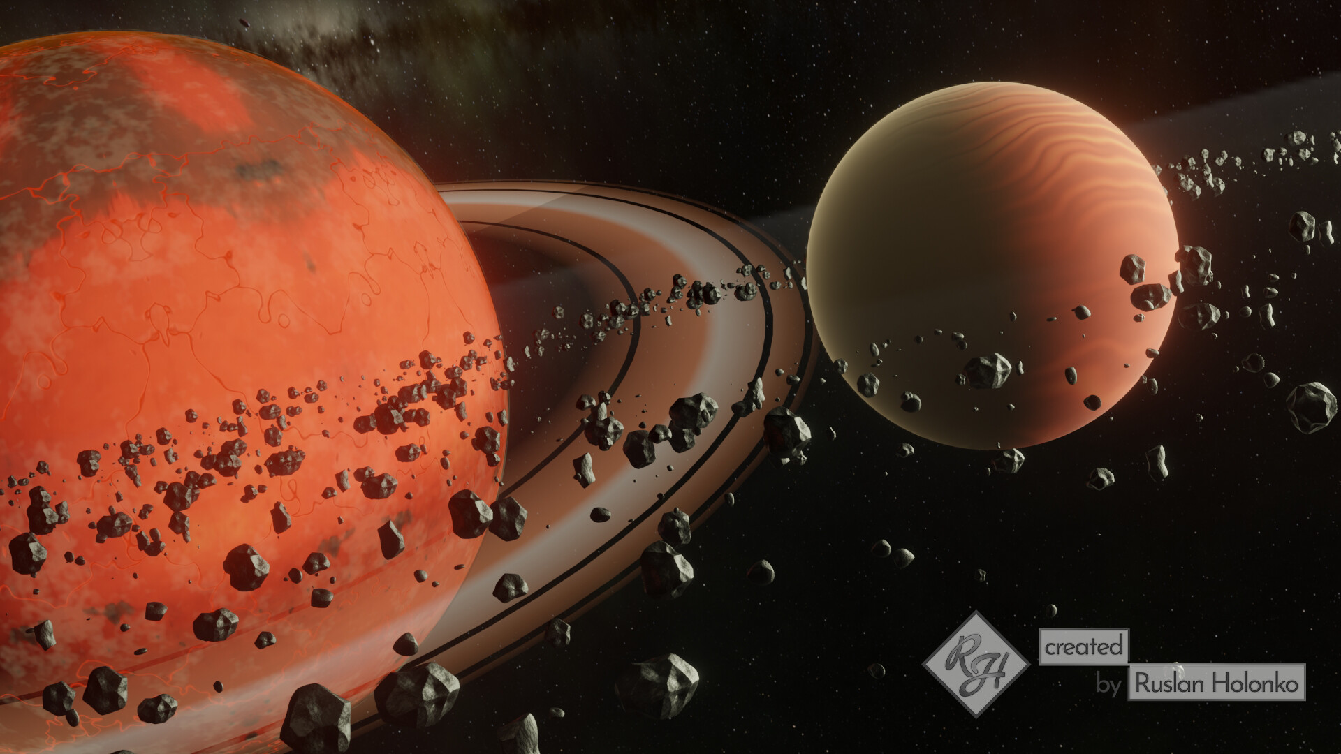 ArtStation - Box with the Esprit SNA logos in space