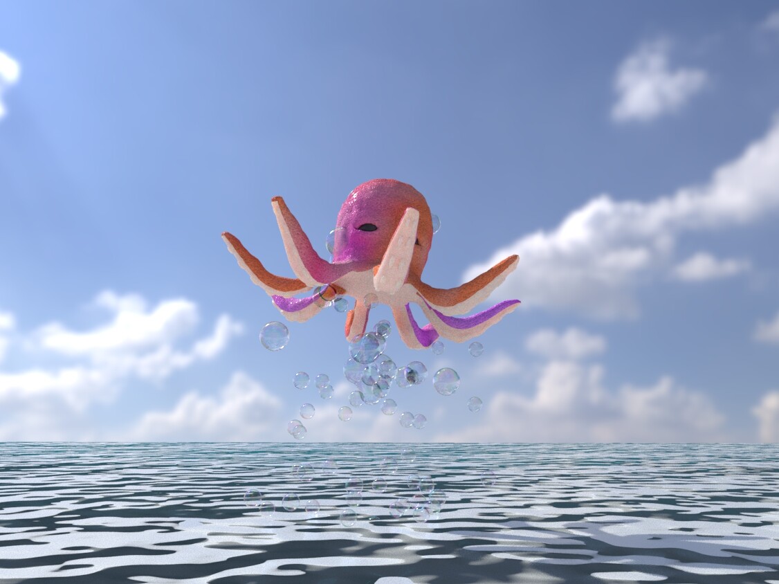 ArtStation - Flying Octopus