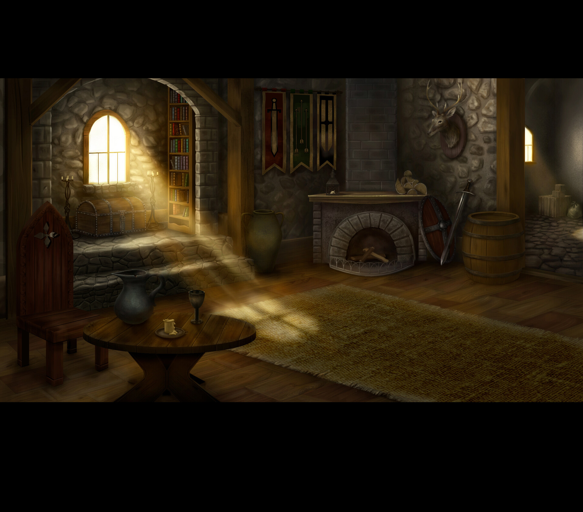 ArtStation - Medieval room interior