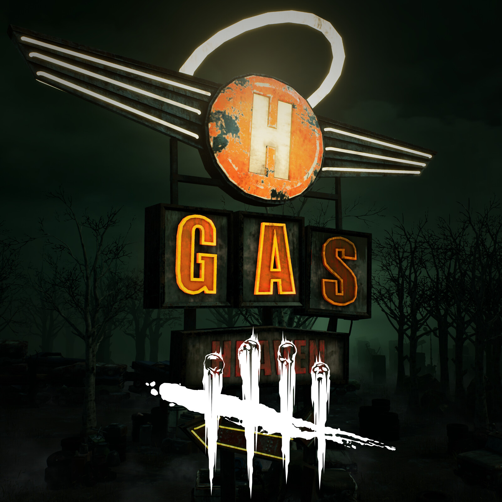 ArtStation - Dead by Daylight Autohaven Wreckers Level art