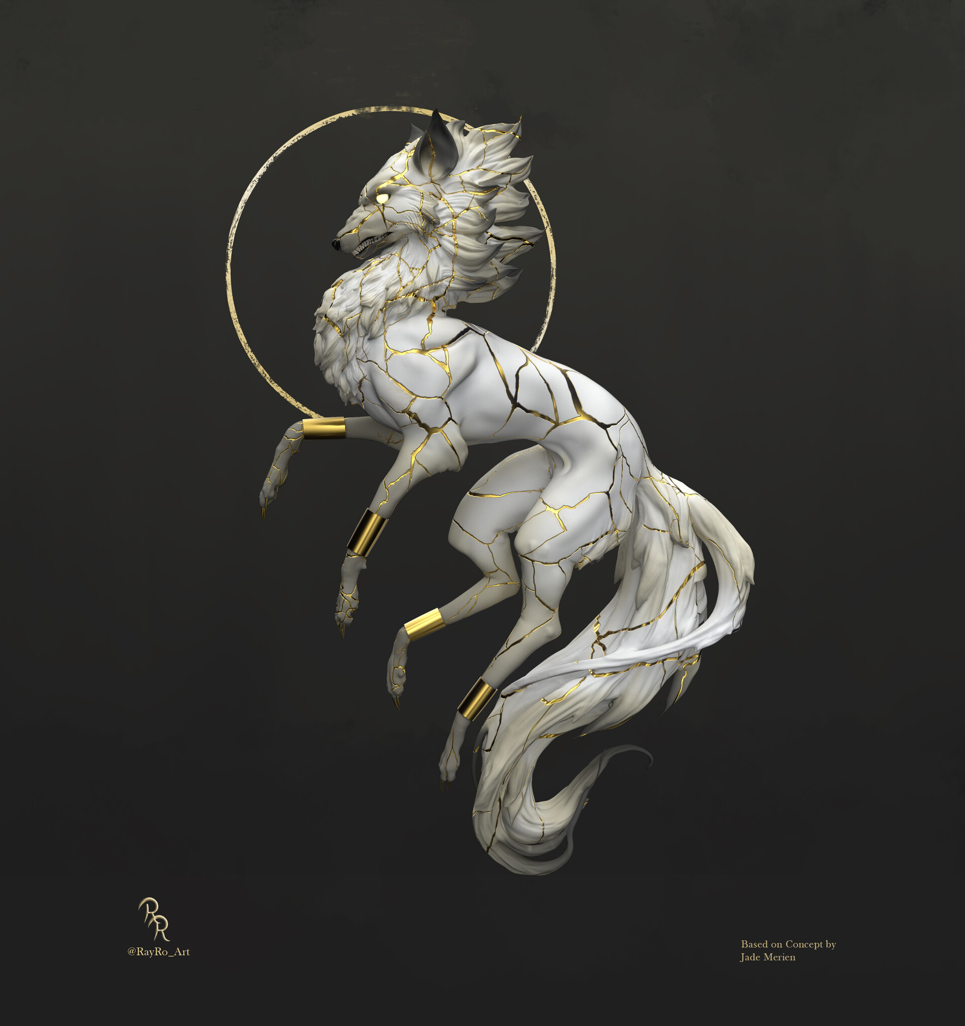 ArtStation - Kintsugi Wolf DTIYS