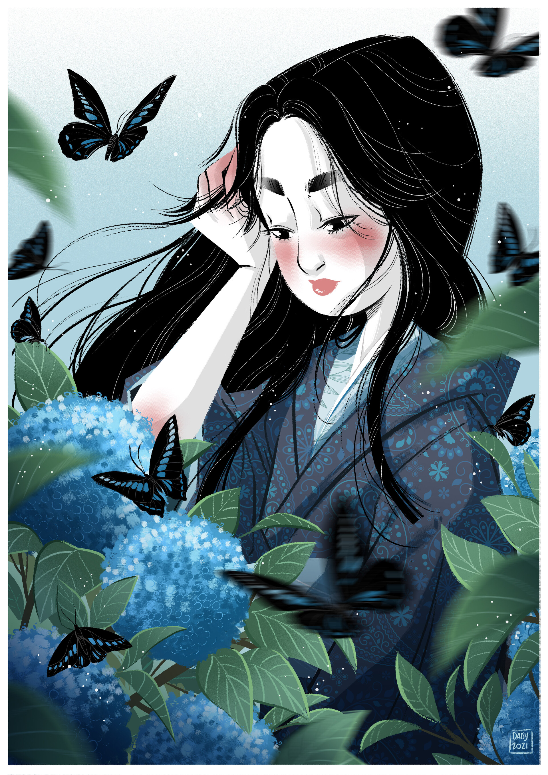 ArtStation - Blue Geisha