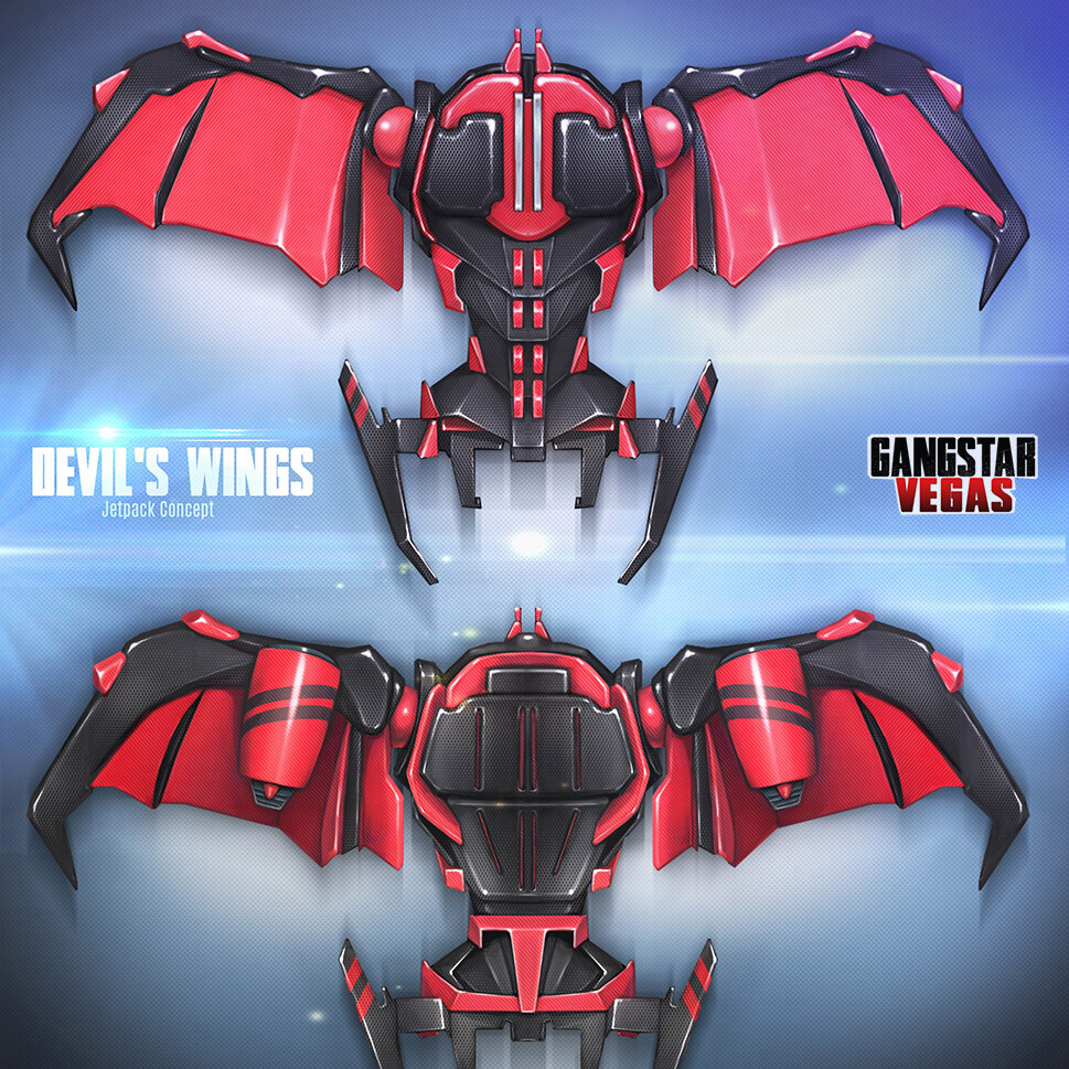 ArtStation - Devil's Wings Jetpack Concept for G4