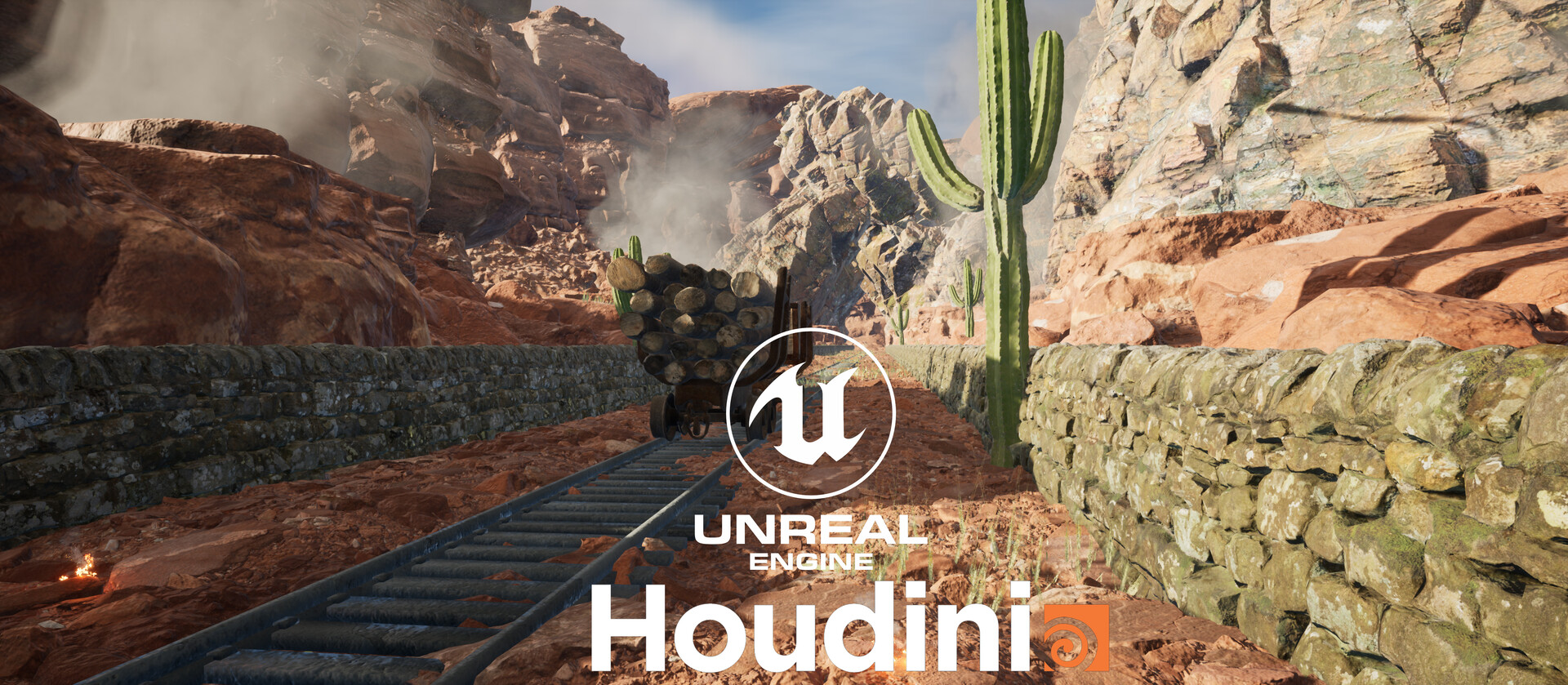 ArtStation - Procedural Train Rail | Houdini FX & Unreal Engine 4 & Megascans