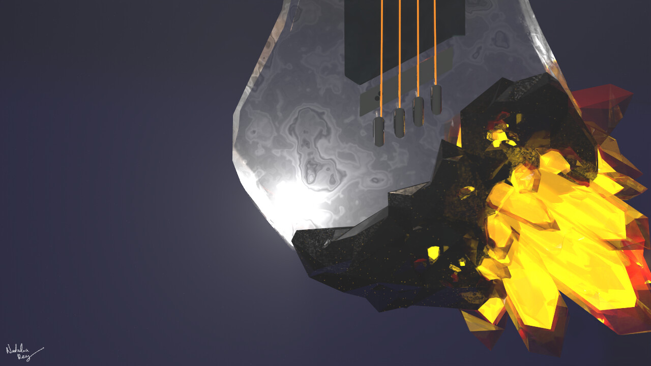 ArtStation - Crystal Bass Guitar