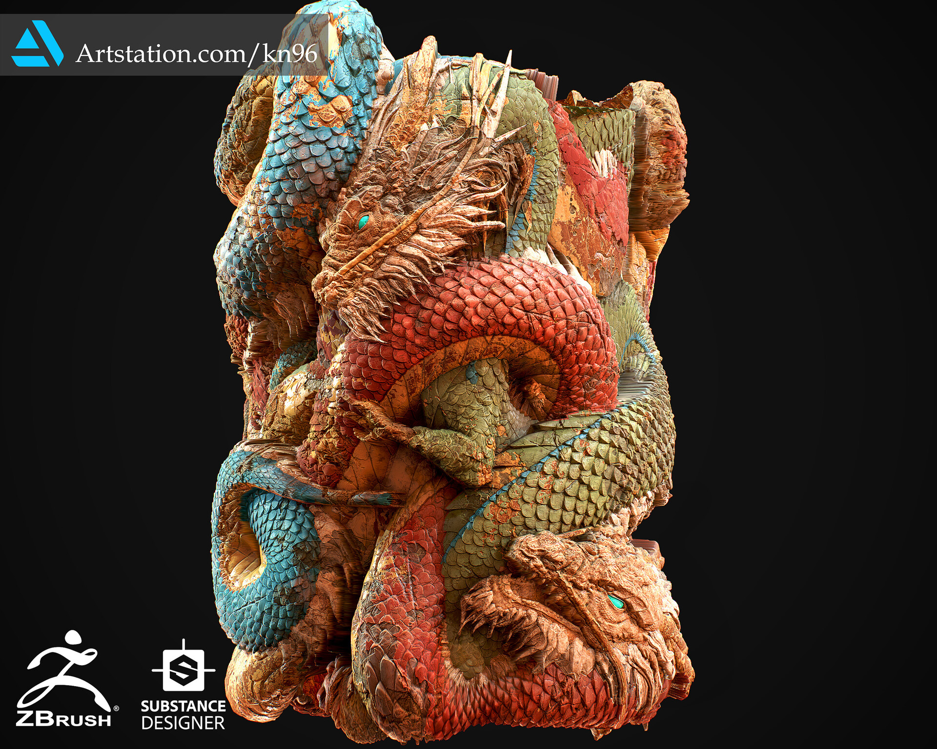 ArtStation - Abyss Dragon Gateway Material