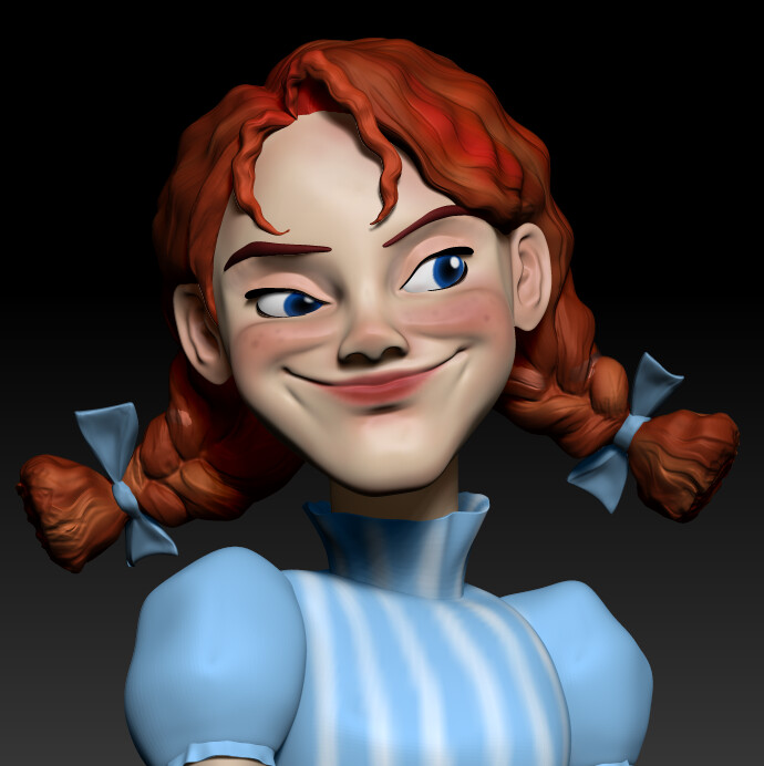 ArtStation - Wendy-Reimagined_Sculpt practice