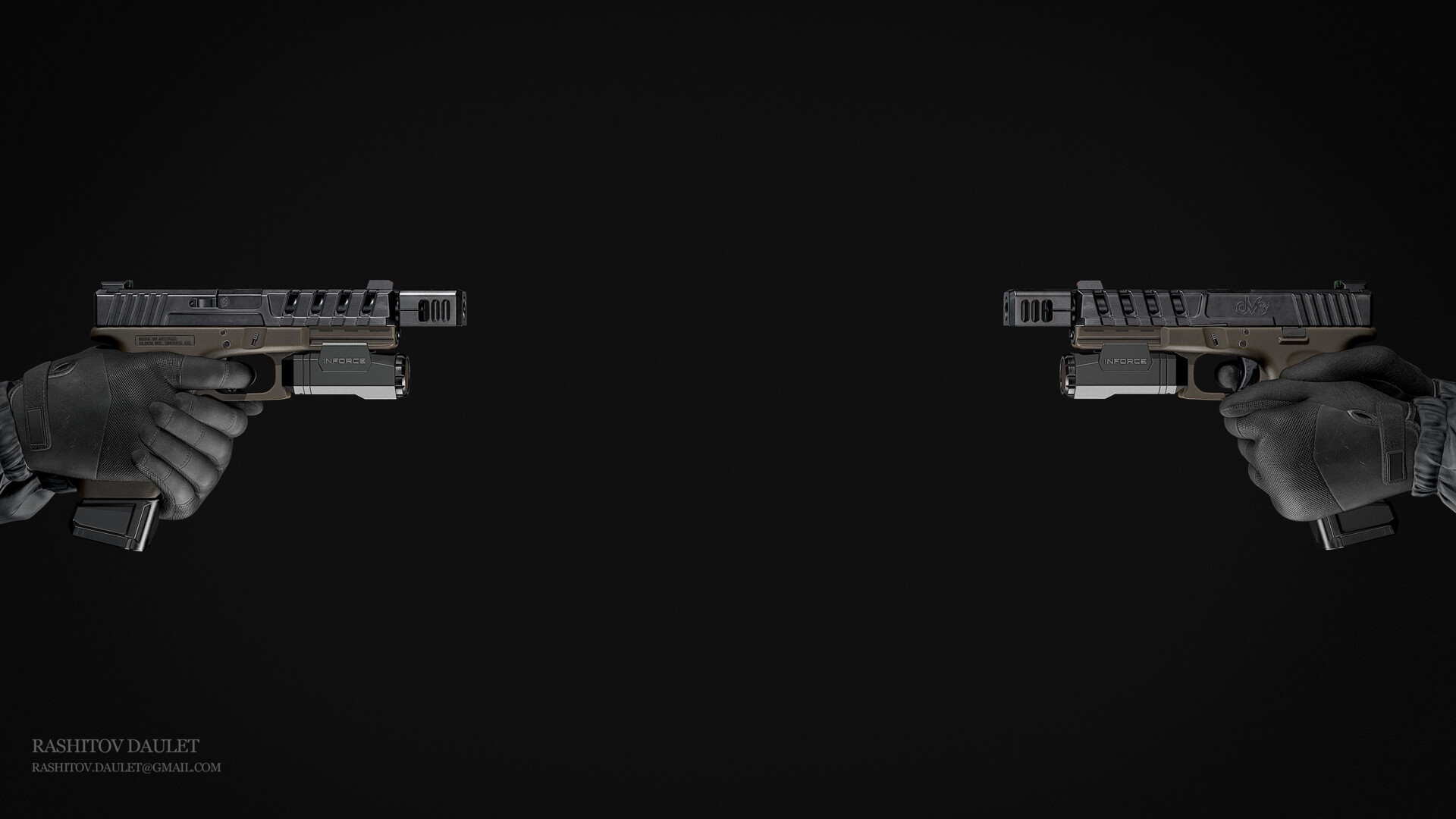 ArtStation - Custom Glock 37 G.A.P .45