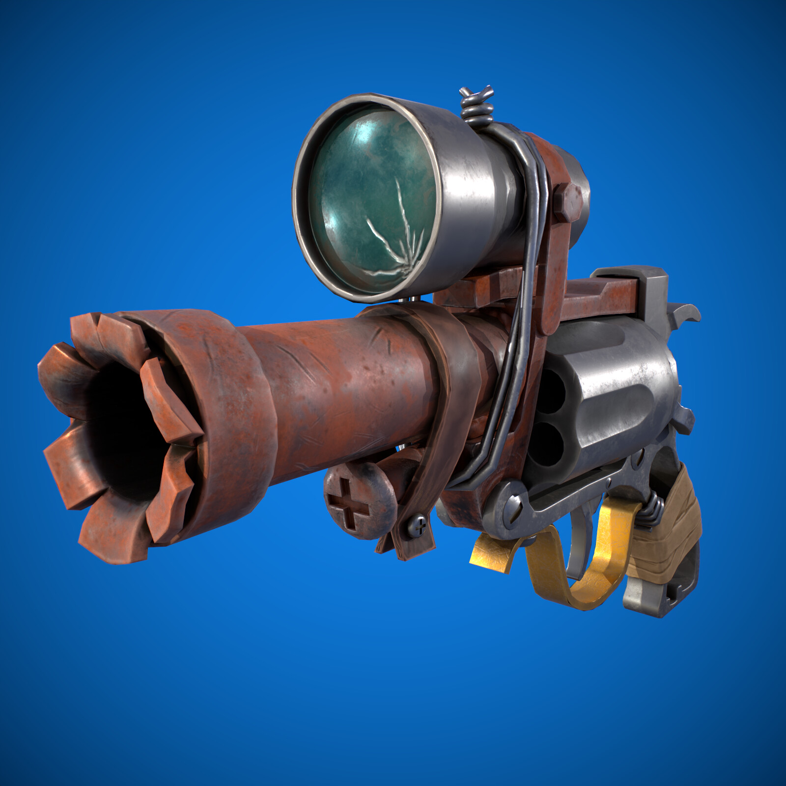 ArtStation - Stylized post-apocalyptic pistol, Denis Zyabkin