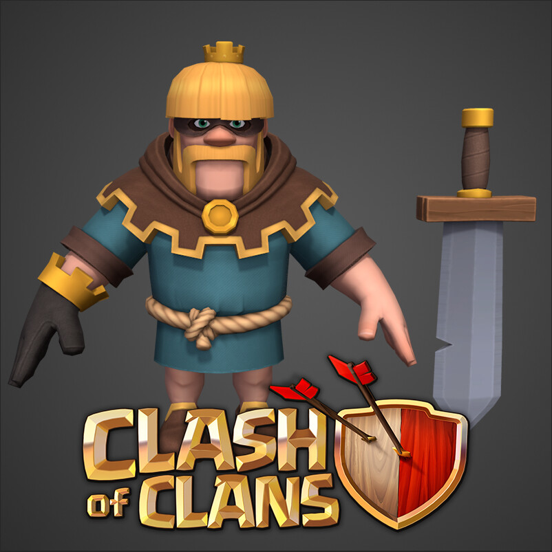 ArtStation - Clash of Clans - Hero Skin - Rogue King Lowpoly