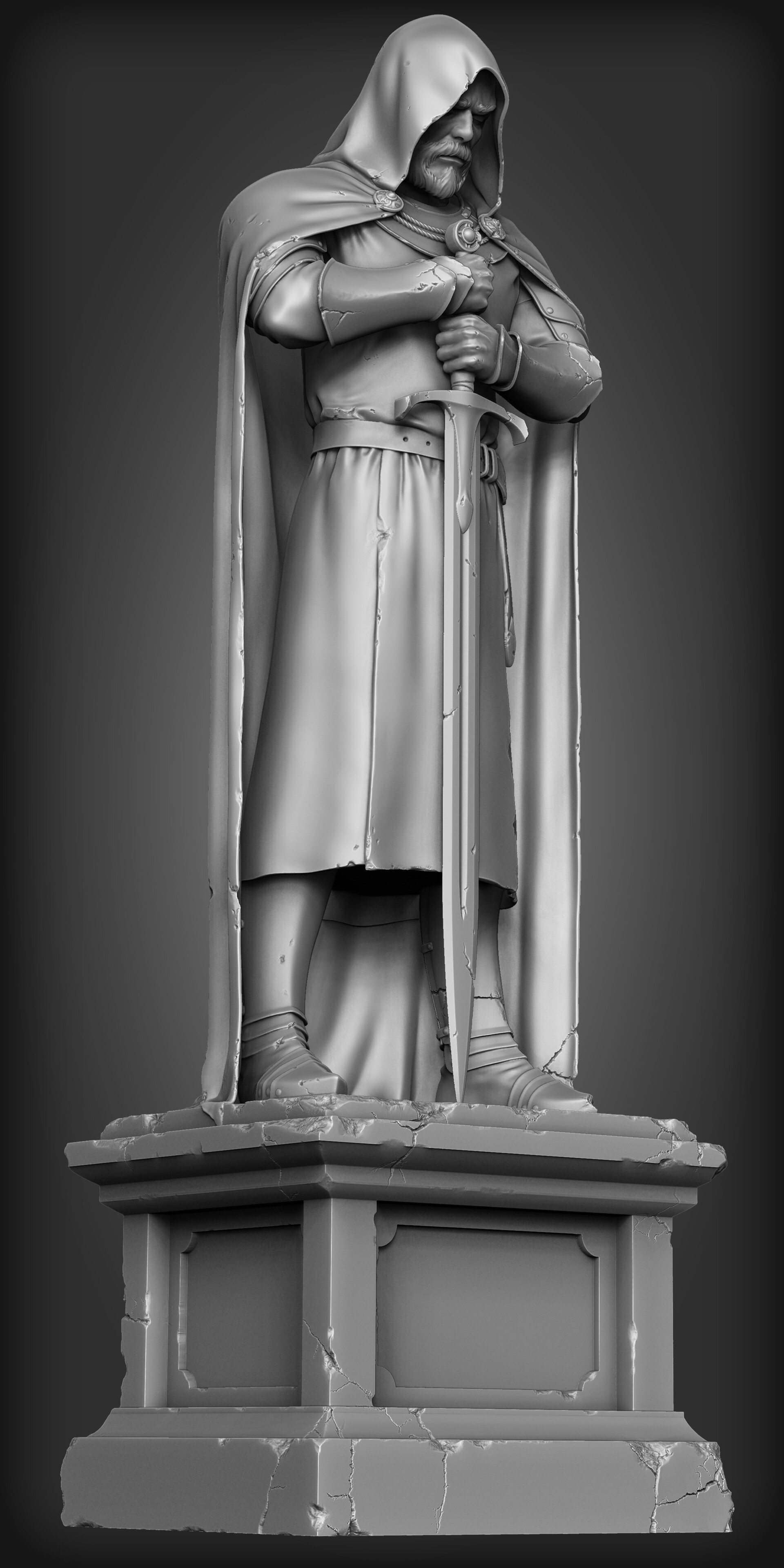 ArtStation - Ancient Veteran Knight Statue