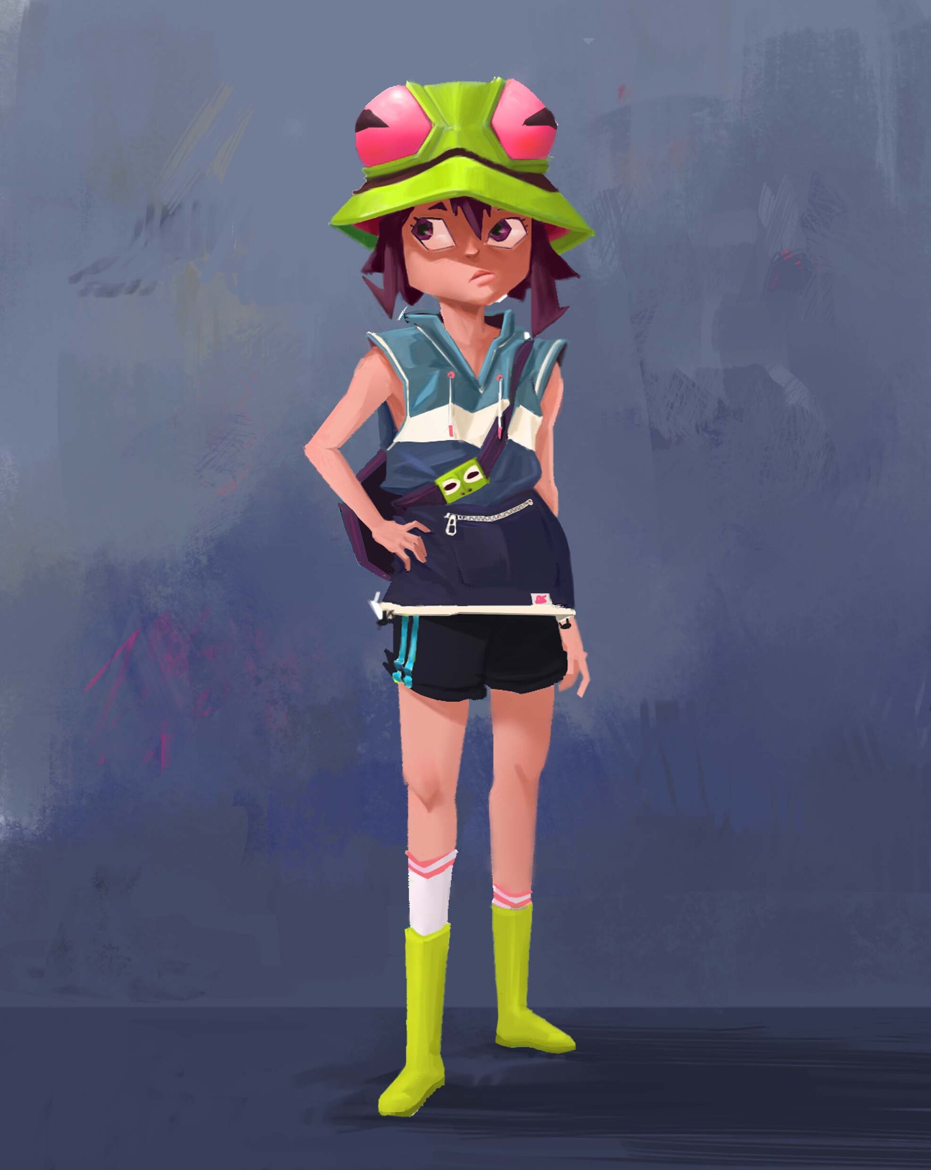 ArtStation - Frog explorer- Character Design Process