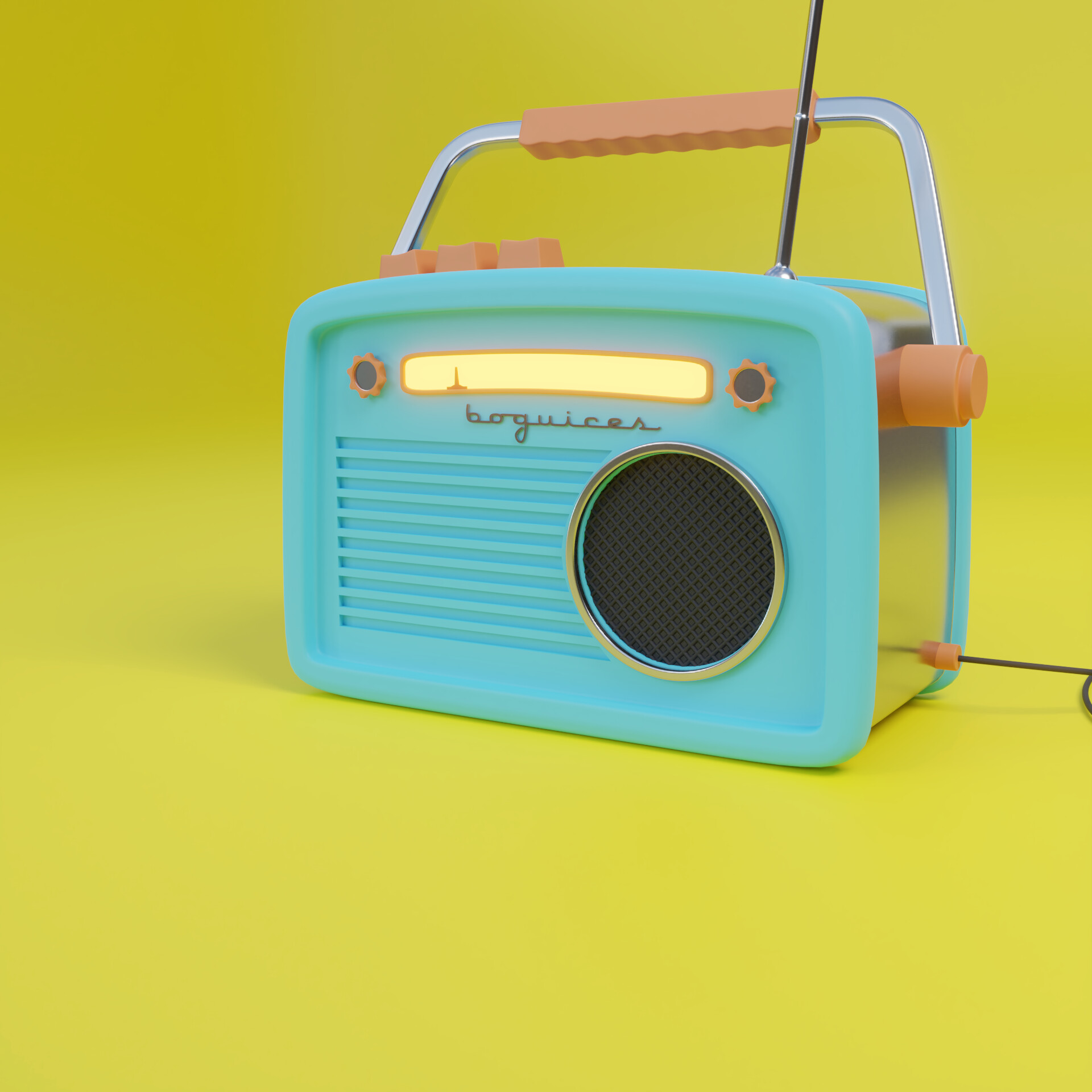 ArtStation - Vintage Radio Player