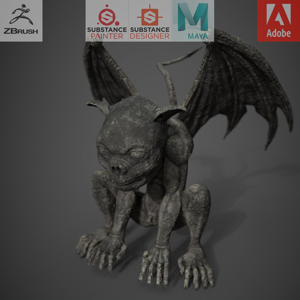 ArtStation - Gargoyle Game Asset