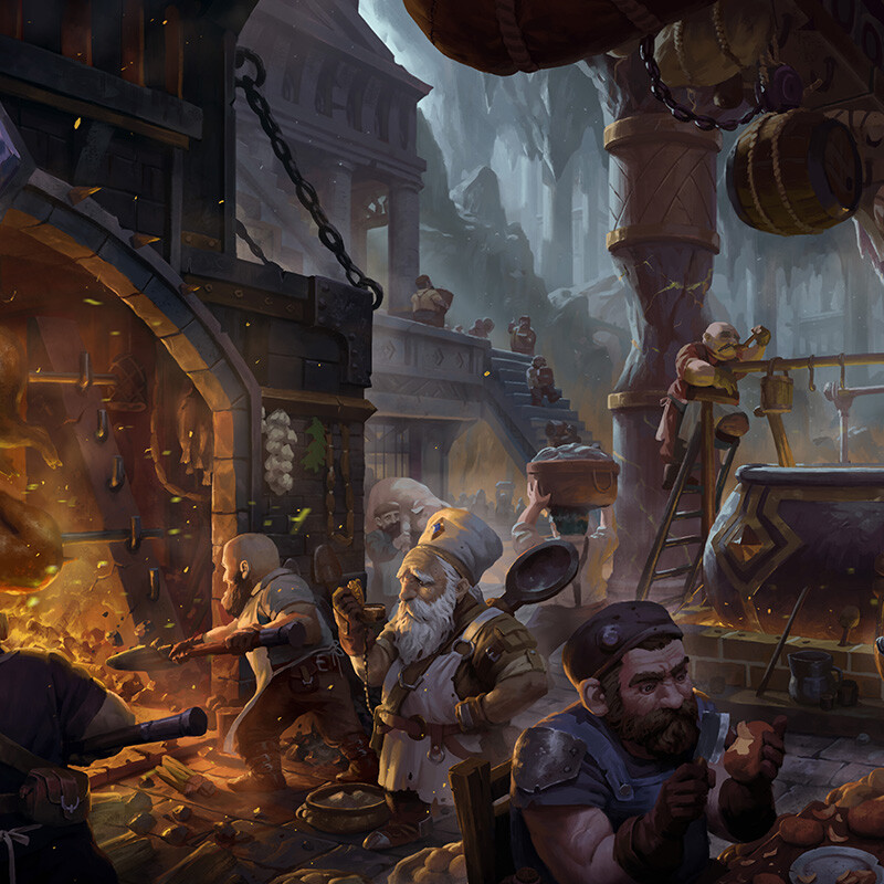 ArtStation - Heroes' Feast : Dwarven Cuisine Chapter Opener
