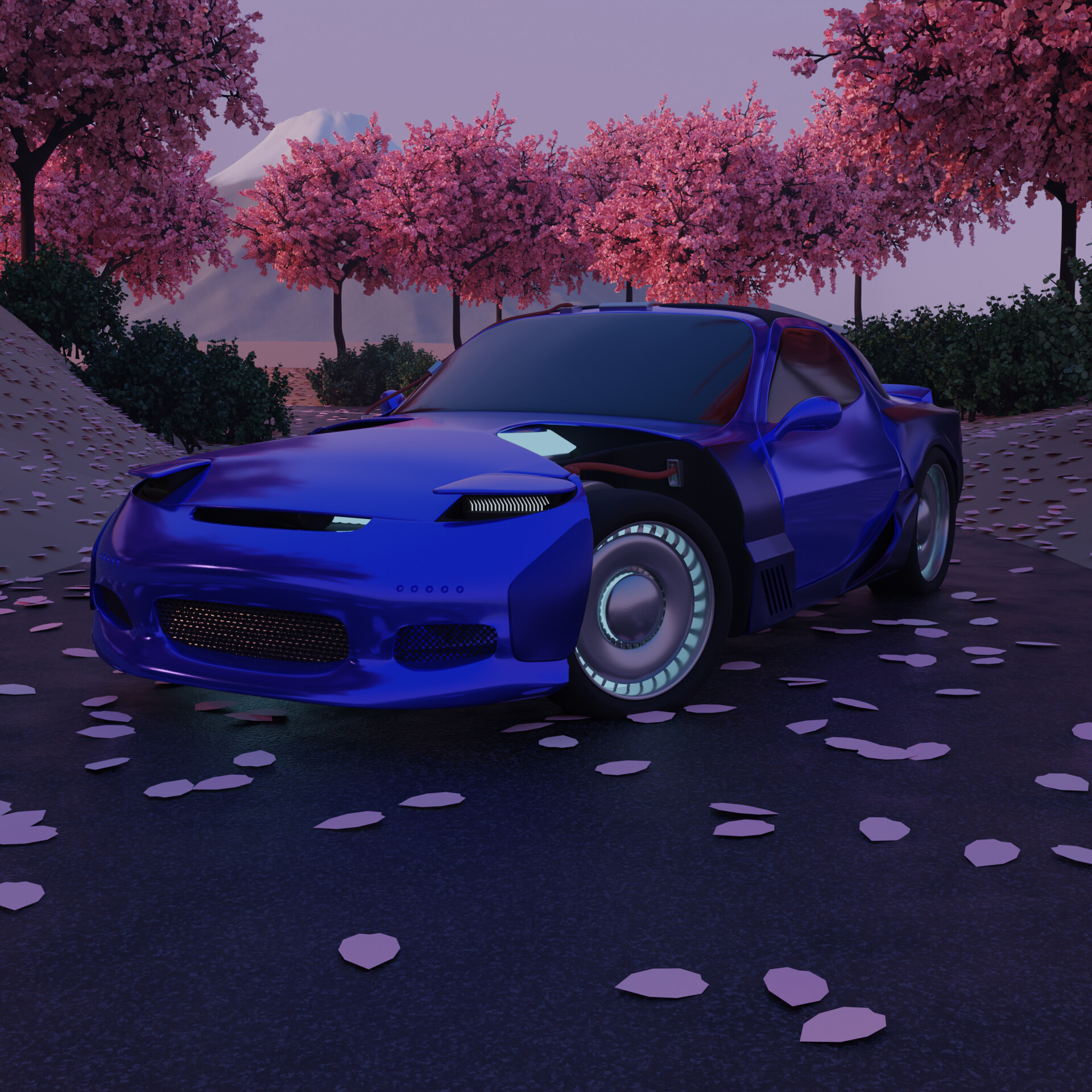 ArtStation - RX7 & Mountain