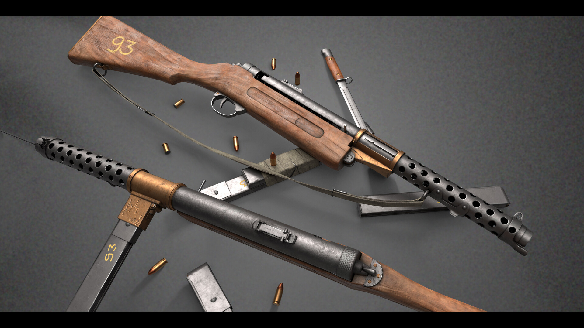 ArtStation - Lanchester Mark 1* Submachine Gun