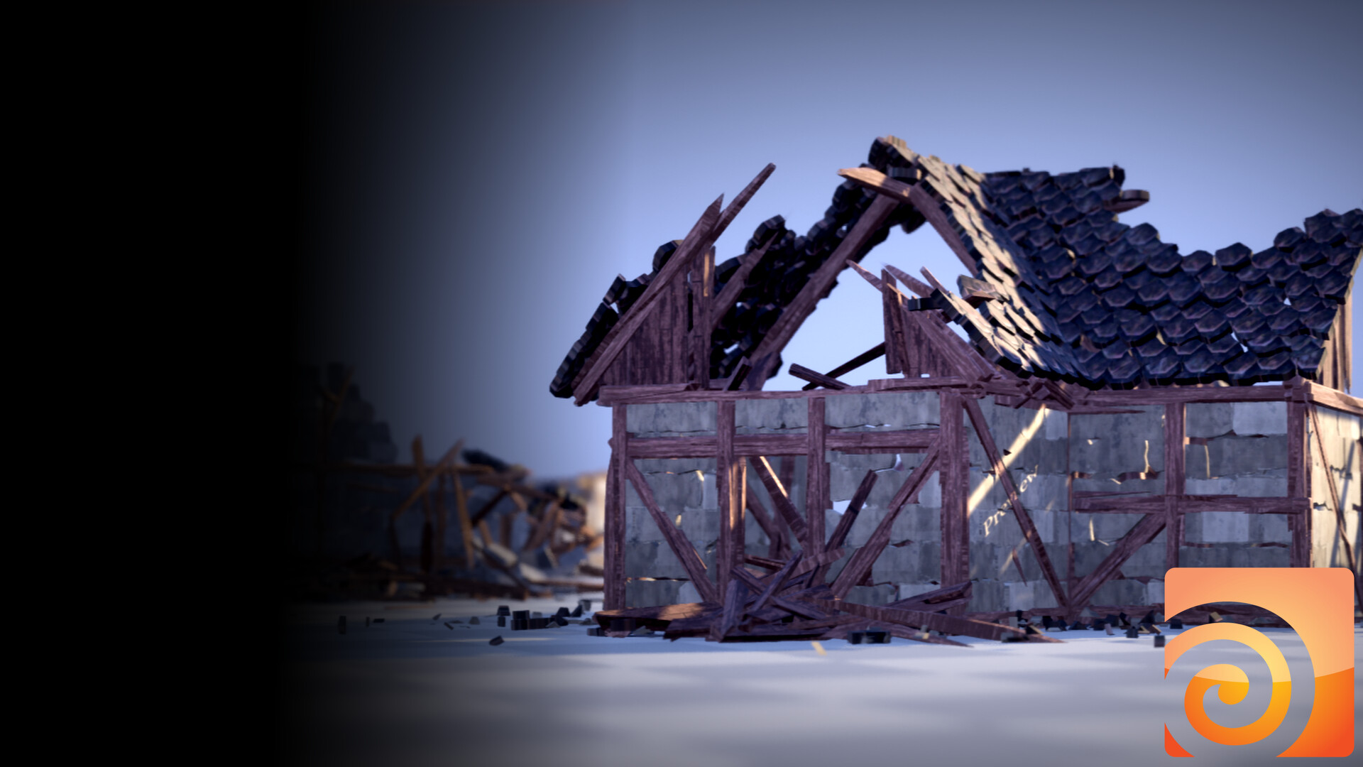 ArtStation - Building destruction tool | Houdini RBD | vertex animation ...