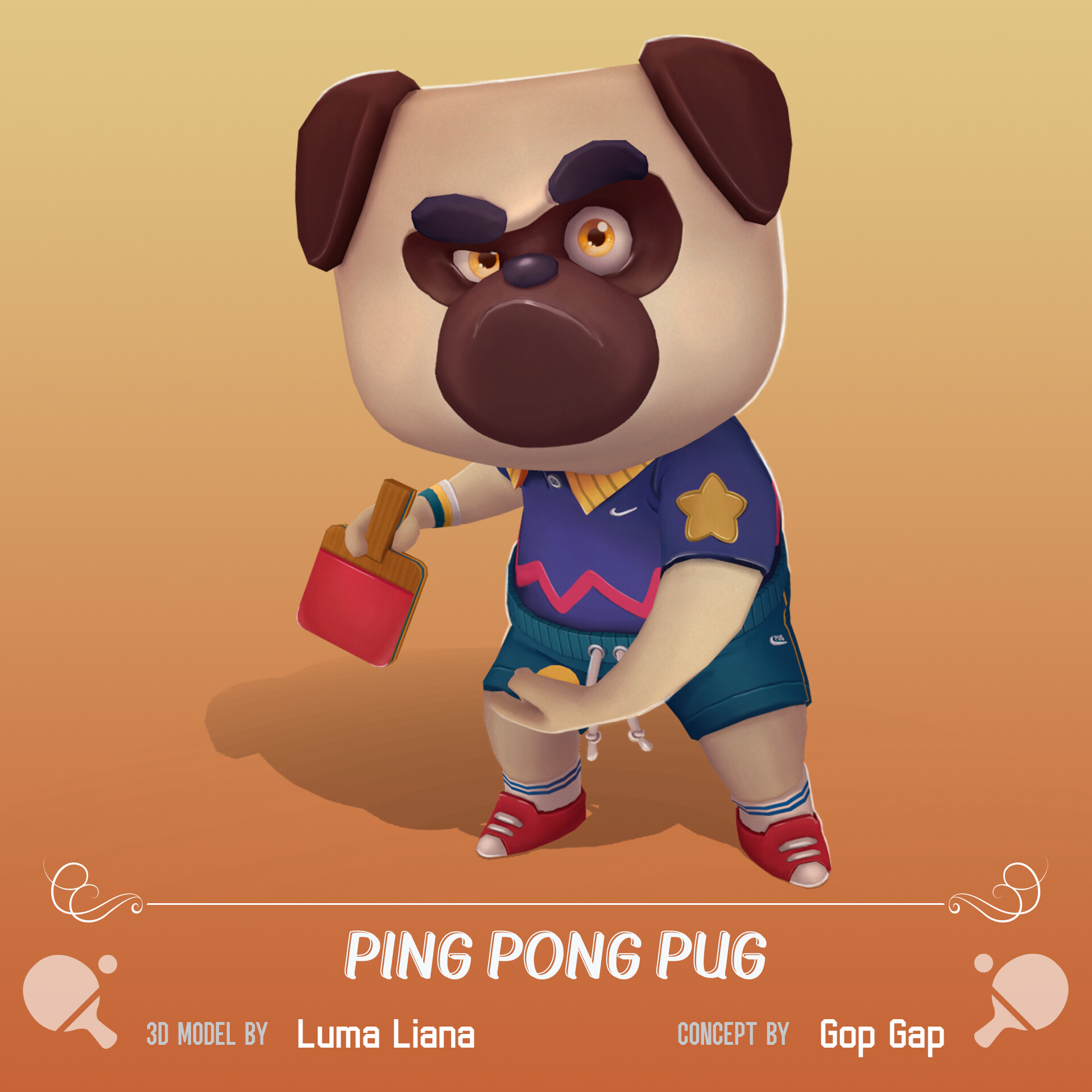 ArtStation - Ping Pong Pug